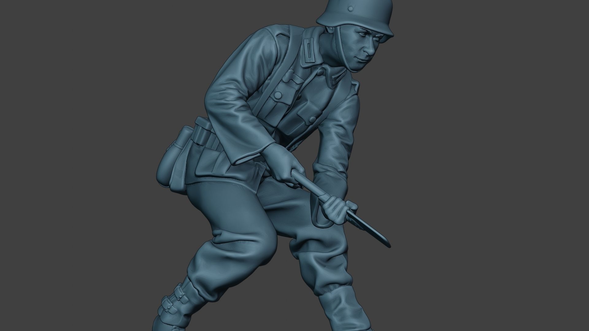 German soldier ww2 Digging G6 3D model 3D printable | CGTrader