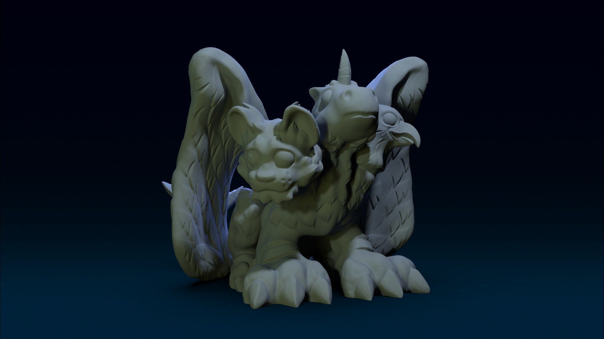 Baby Chimera 3D model 3D printable | CGTrader