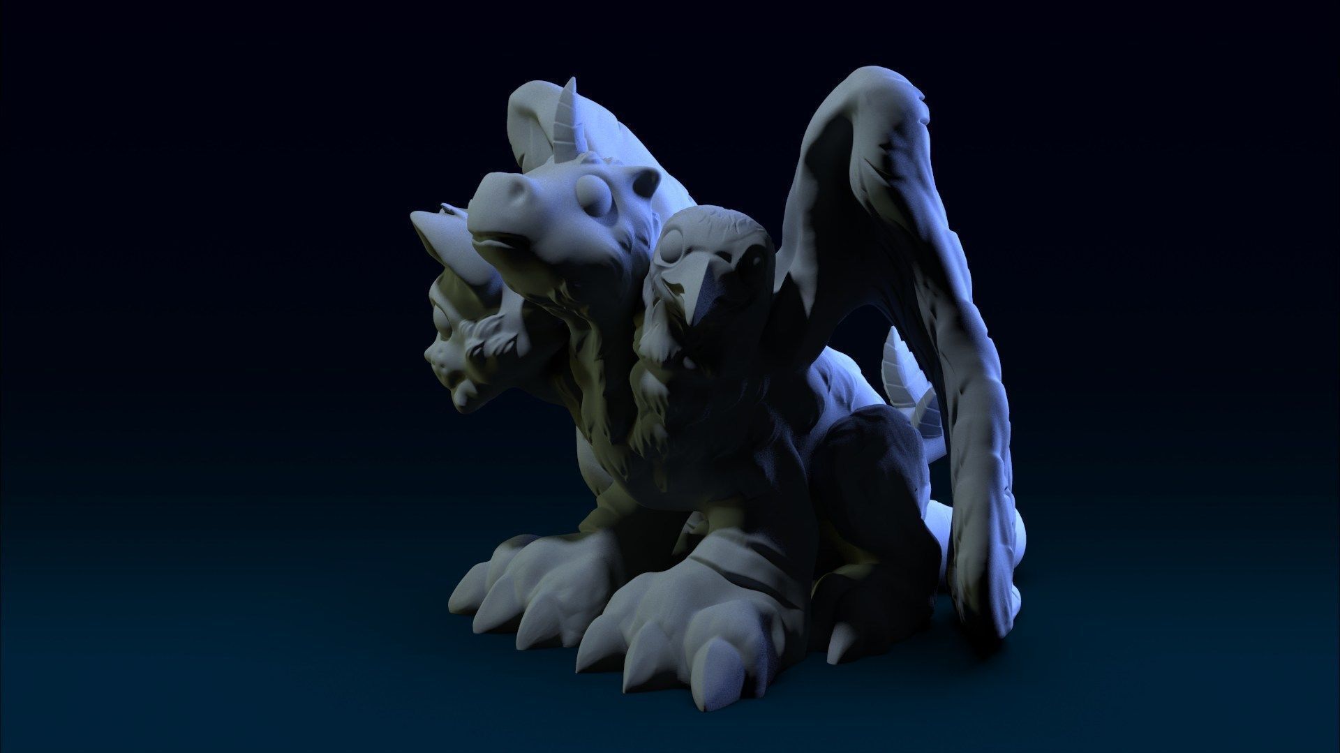 Baby Chimera 3D model 3D printable | CGTrader