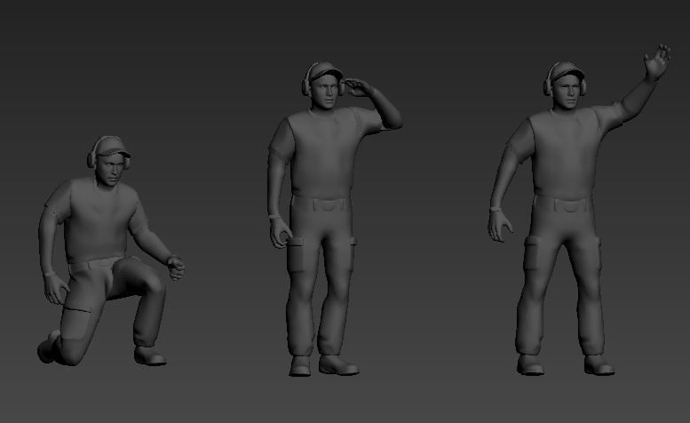 ground crew stl model 3D model 3D printable | CGTrader