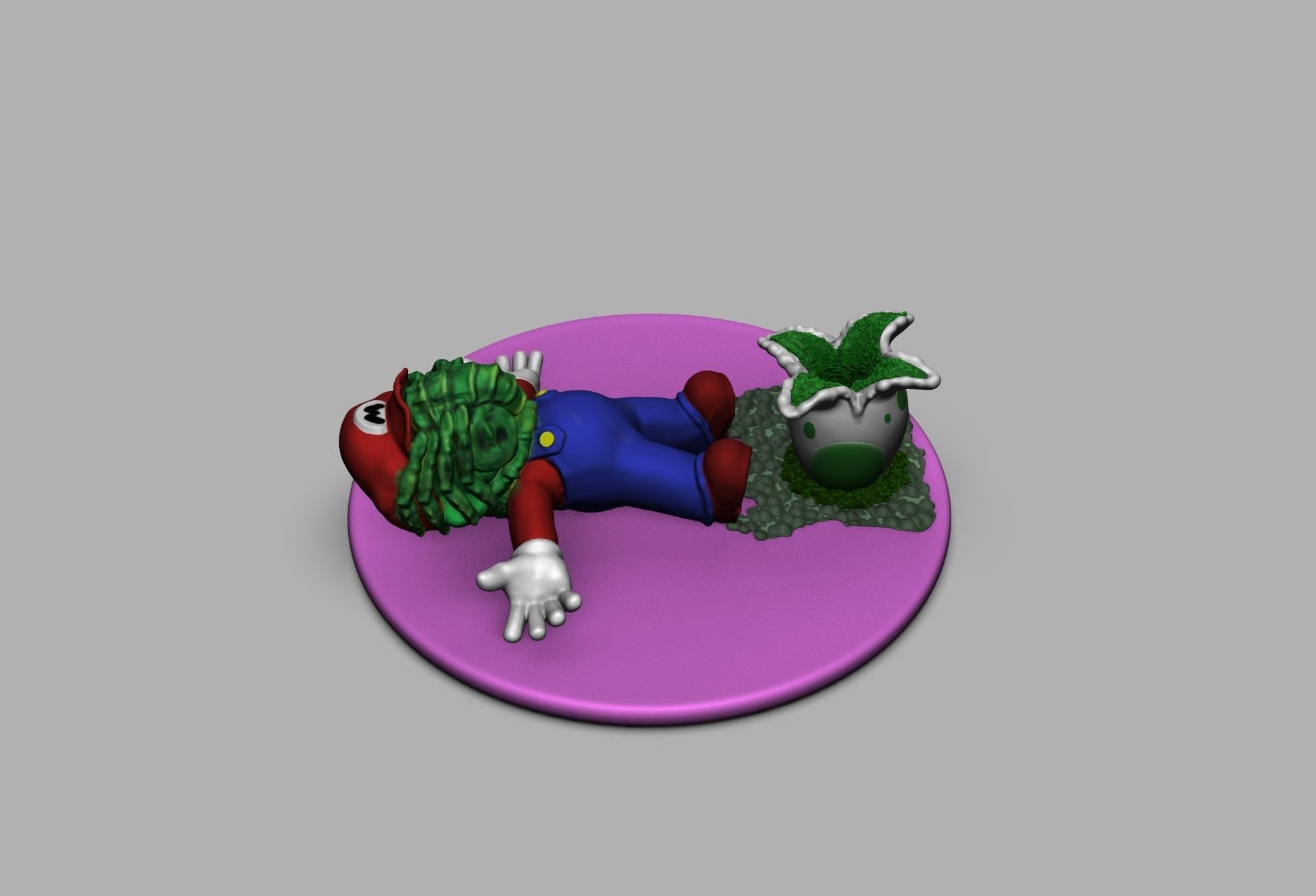 ALIEN XENOMORPH FACEHUGGER SUPPER MARIO 3D PRINTING DIORAMA 3D model 3D ...