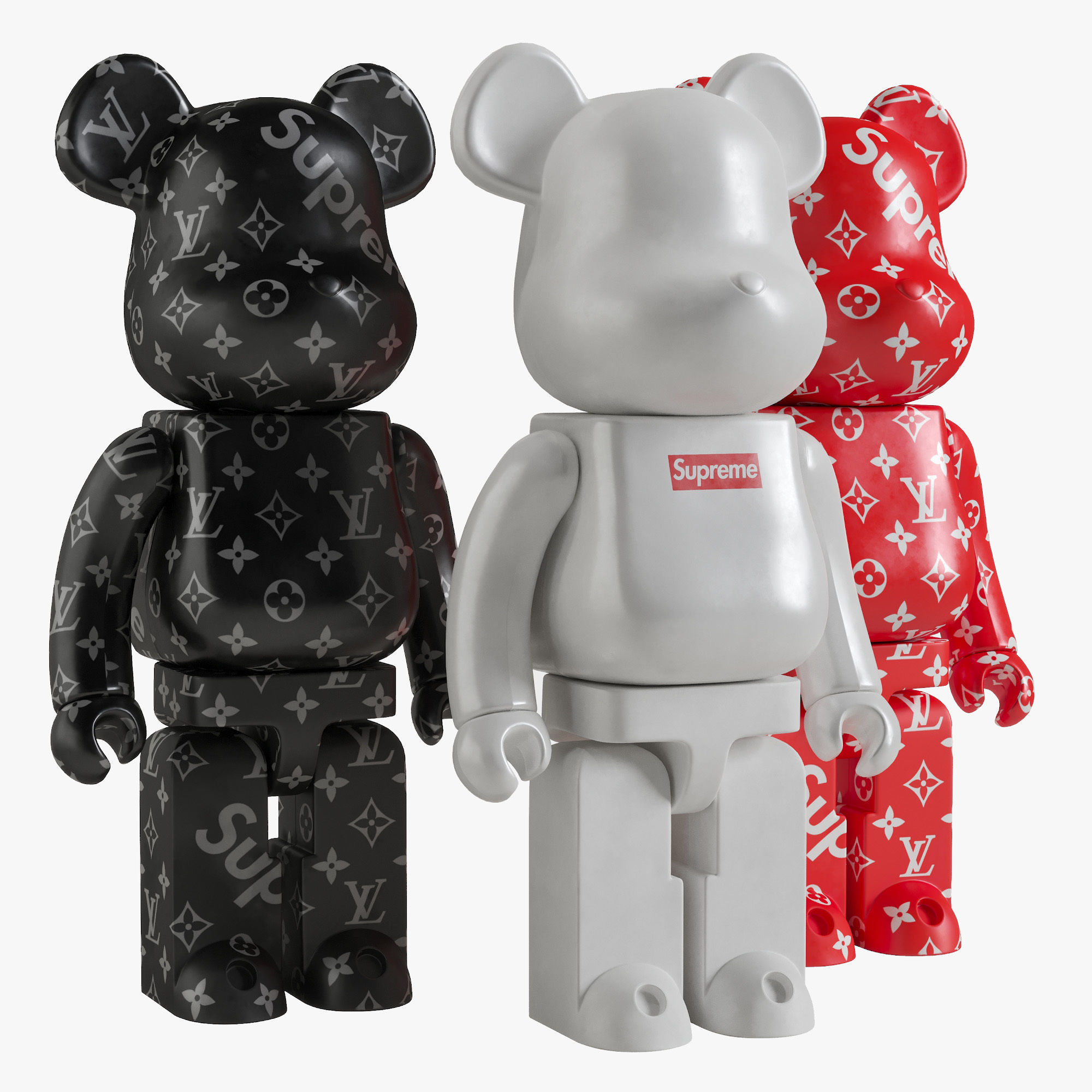 3D model Bearbrick Supreme Set VR / AR / low-poly | CGTrader