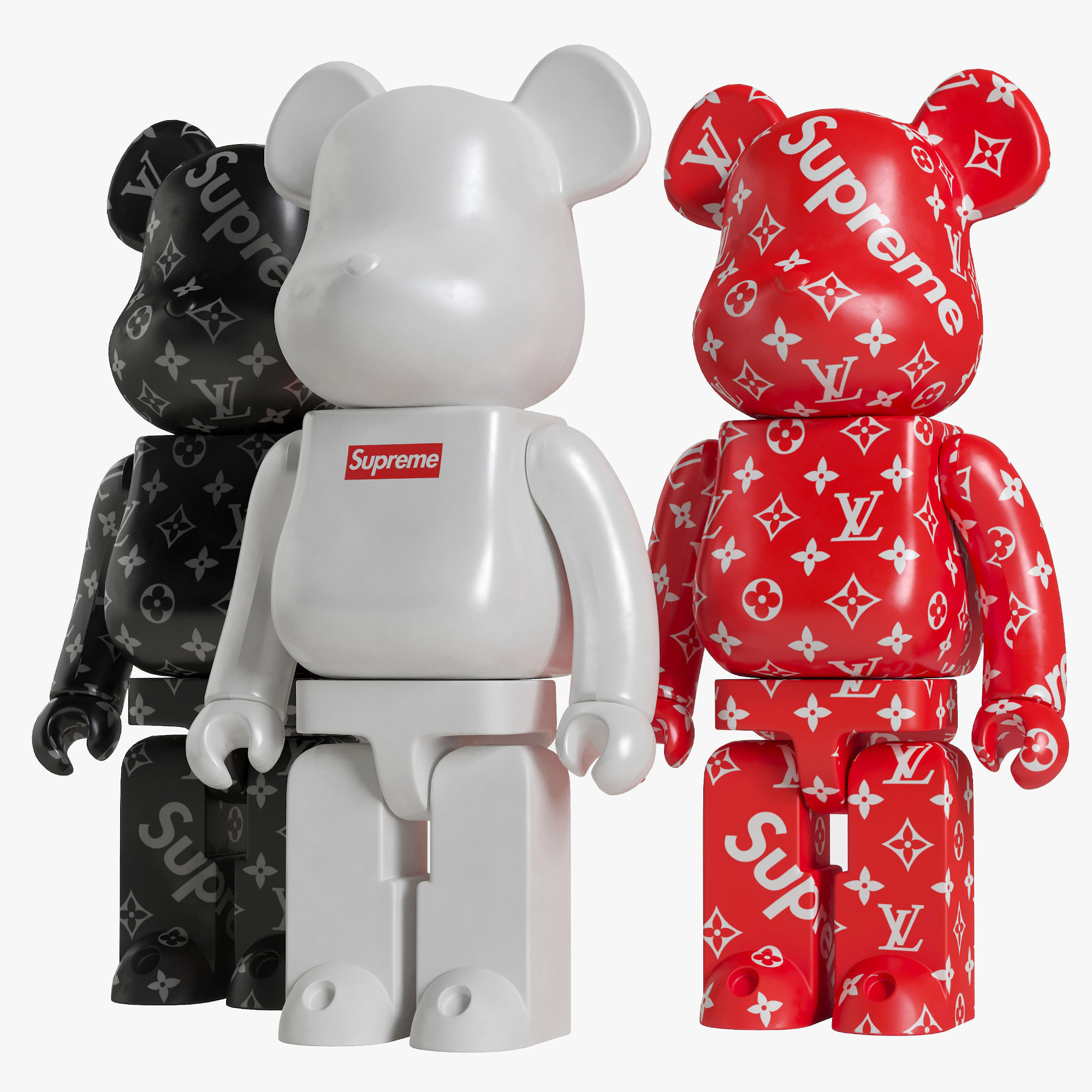 3D model Bearbrick Supreme Set VR / AR / low-poly | CGTrader