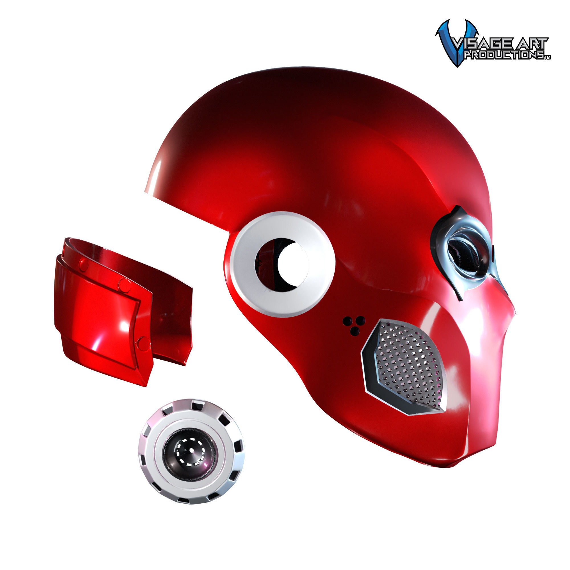 Red Knightmare Helmet 3D print model Version 3 3D model 3D printable ...