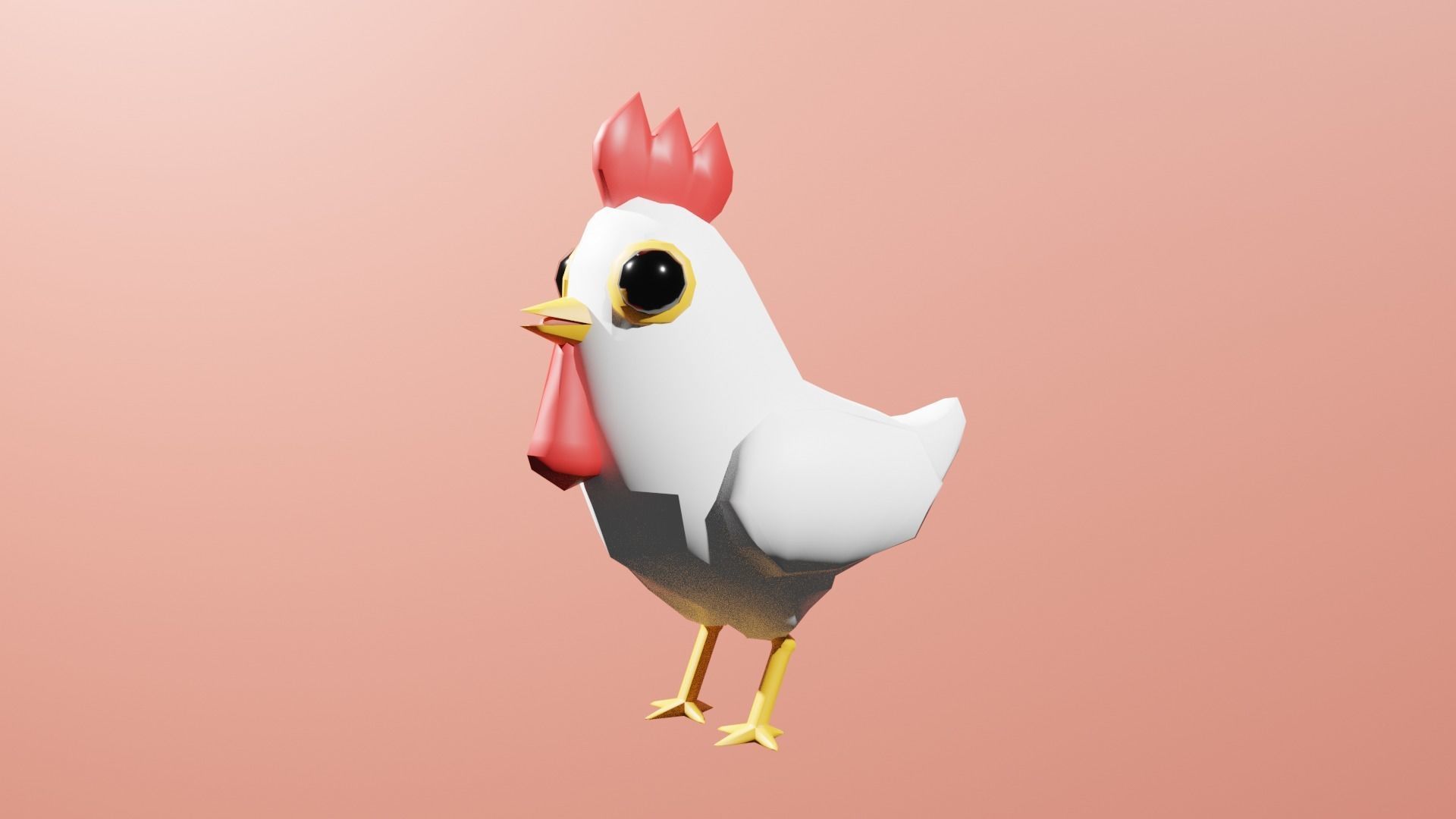3D model White Chicken VR / AR / low-poly | CGTrader