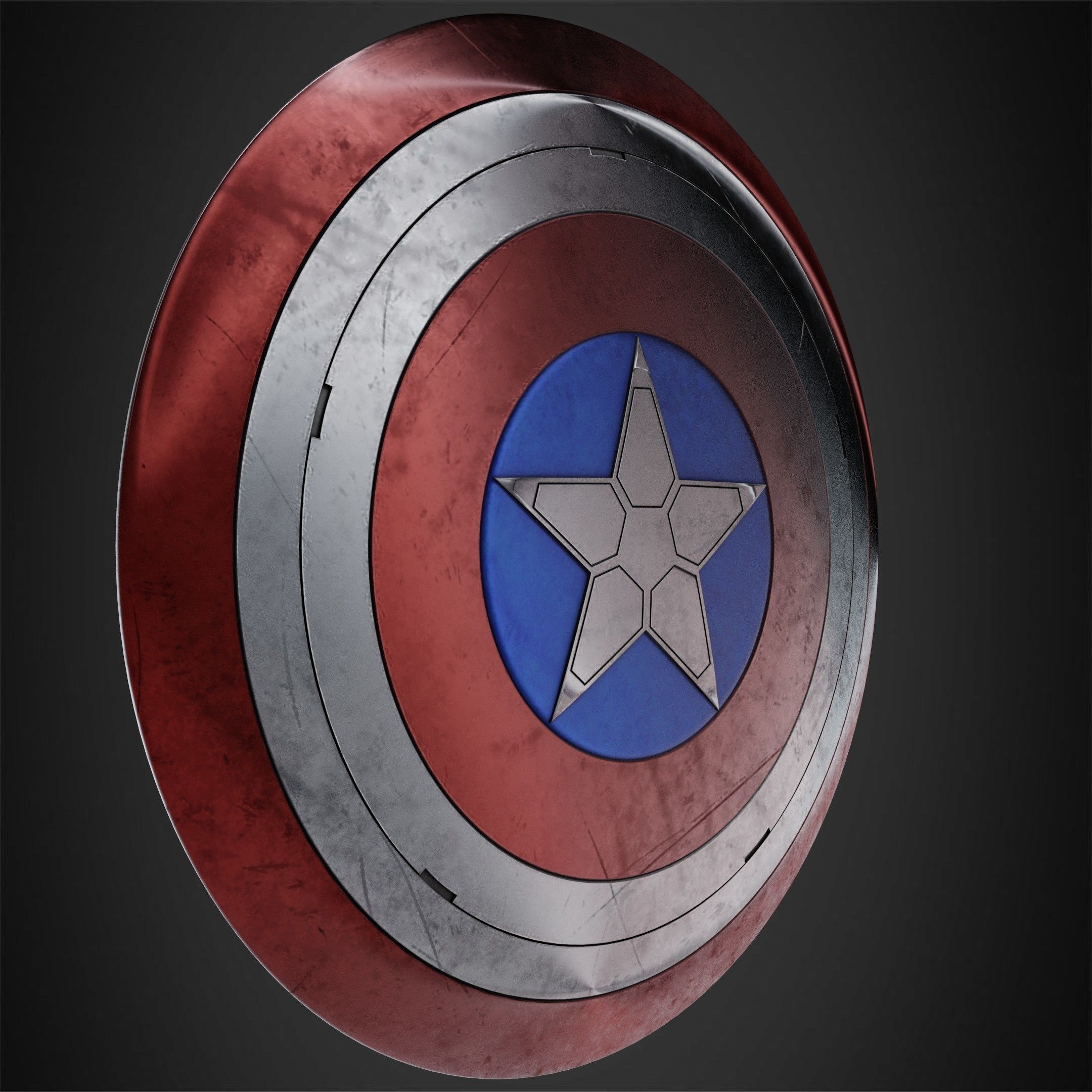 Captain America Vibranium Shield for Cosplay 3D model 3D printable ...