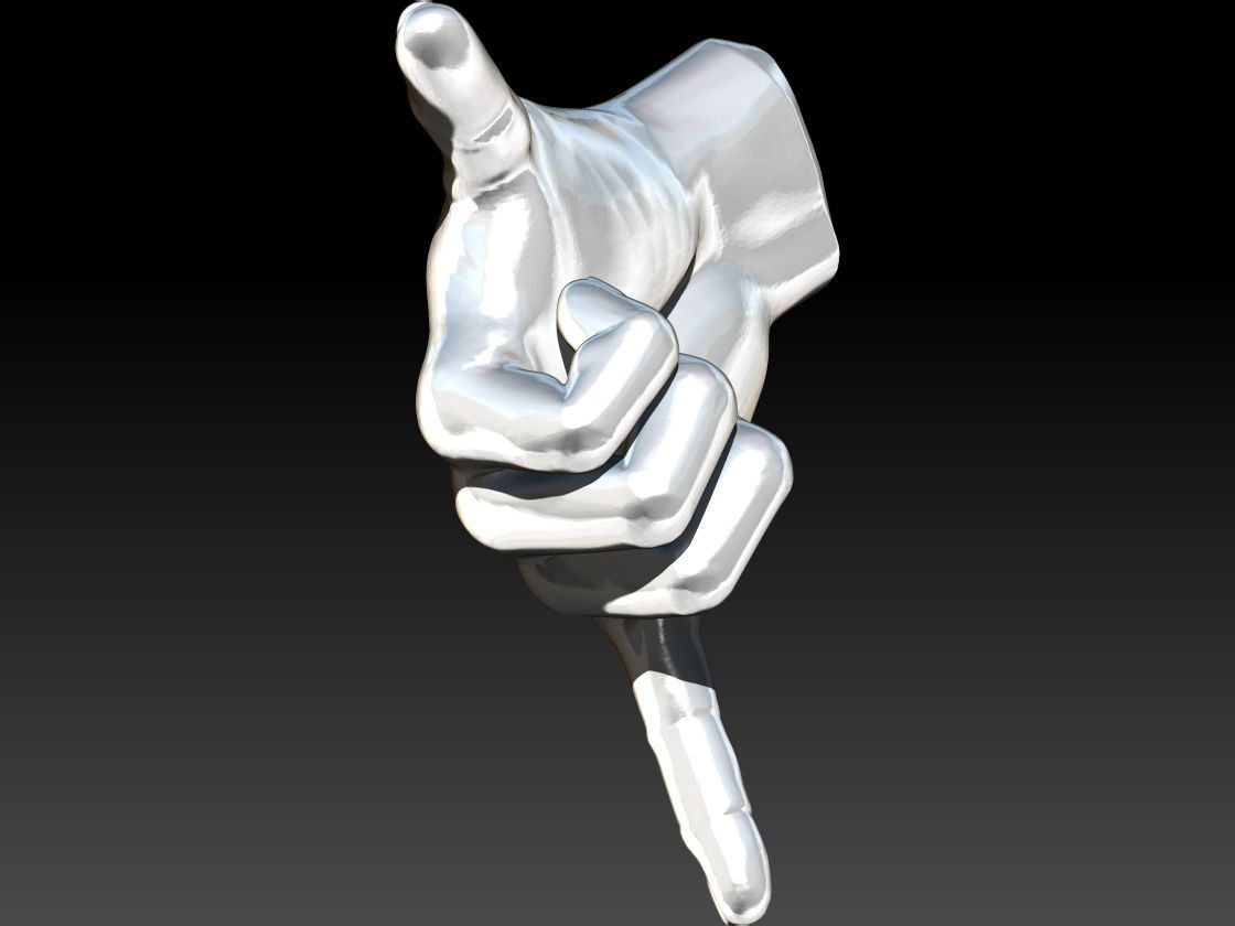 Shaka hand gesture 3D model 3D printable | CGTrader