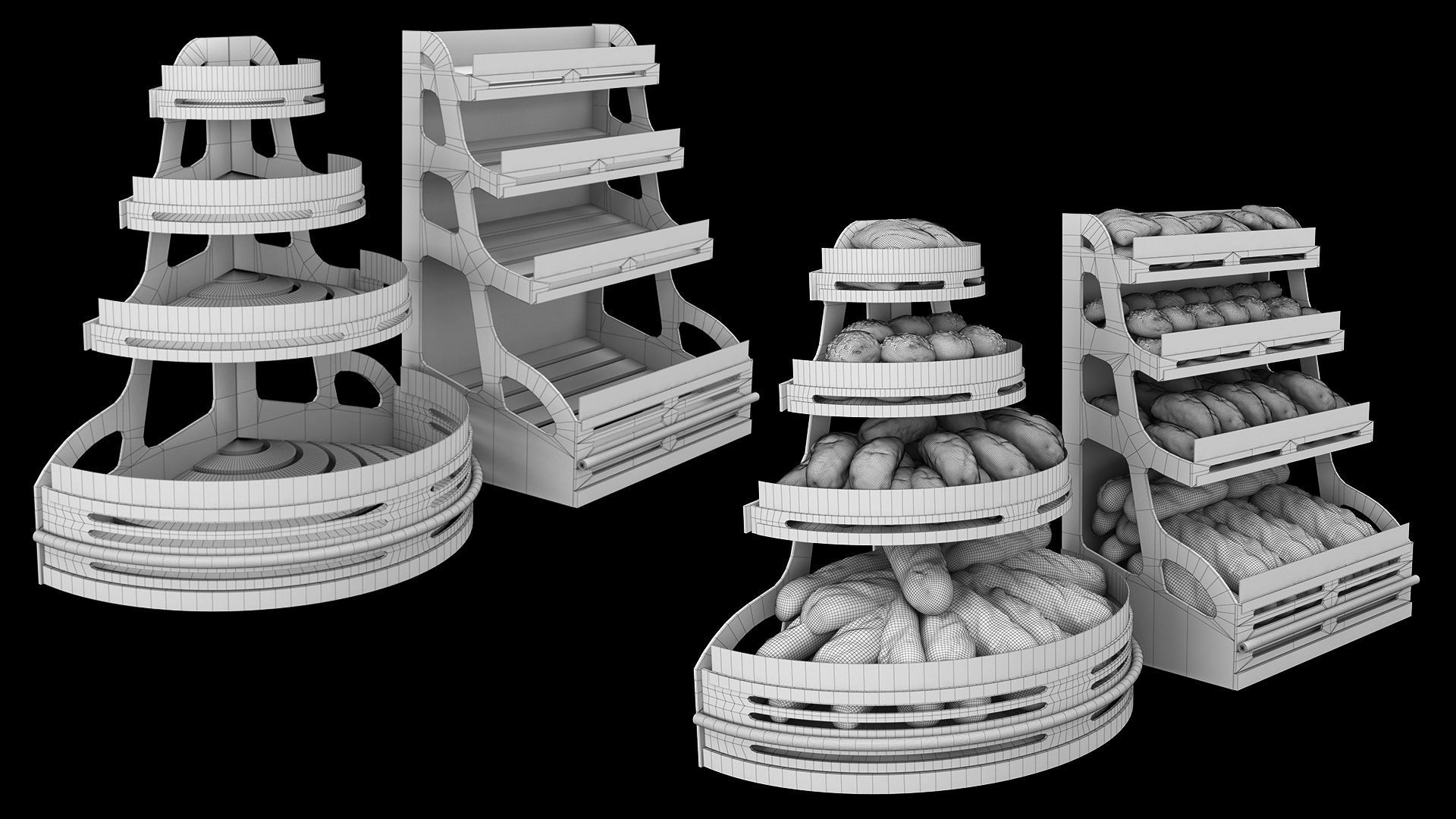 Bread Rack 3D model | CGTrader