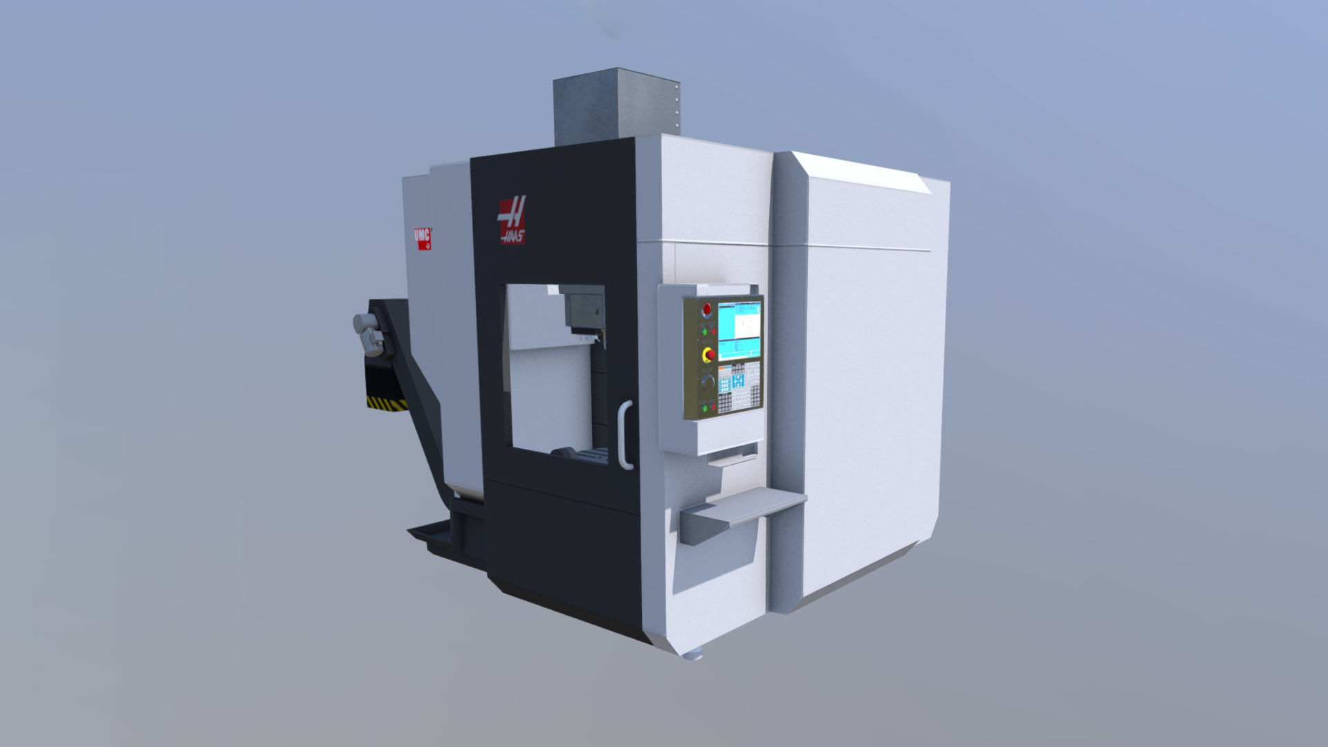 3D model CNC Milling machine Haas 750 Low-poly 3D model VR / AR / low ...