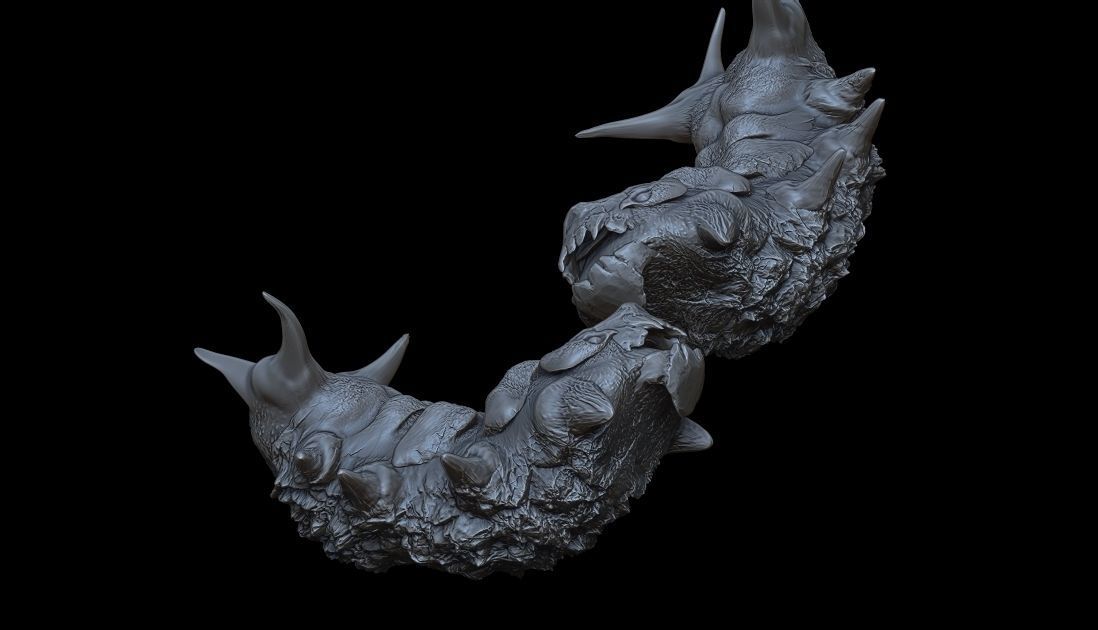Monster sea worm clay alien scifi 3D model | CGTrader