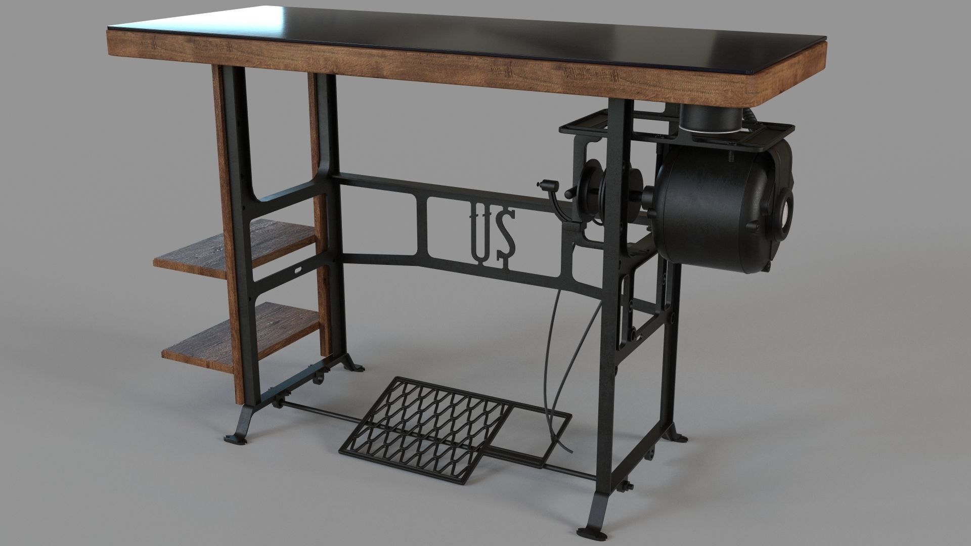 Sewing Machine Desk 3D model | CGTrader