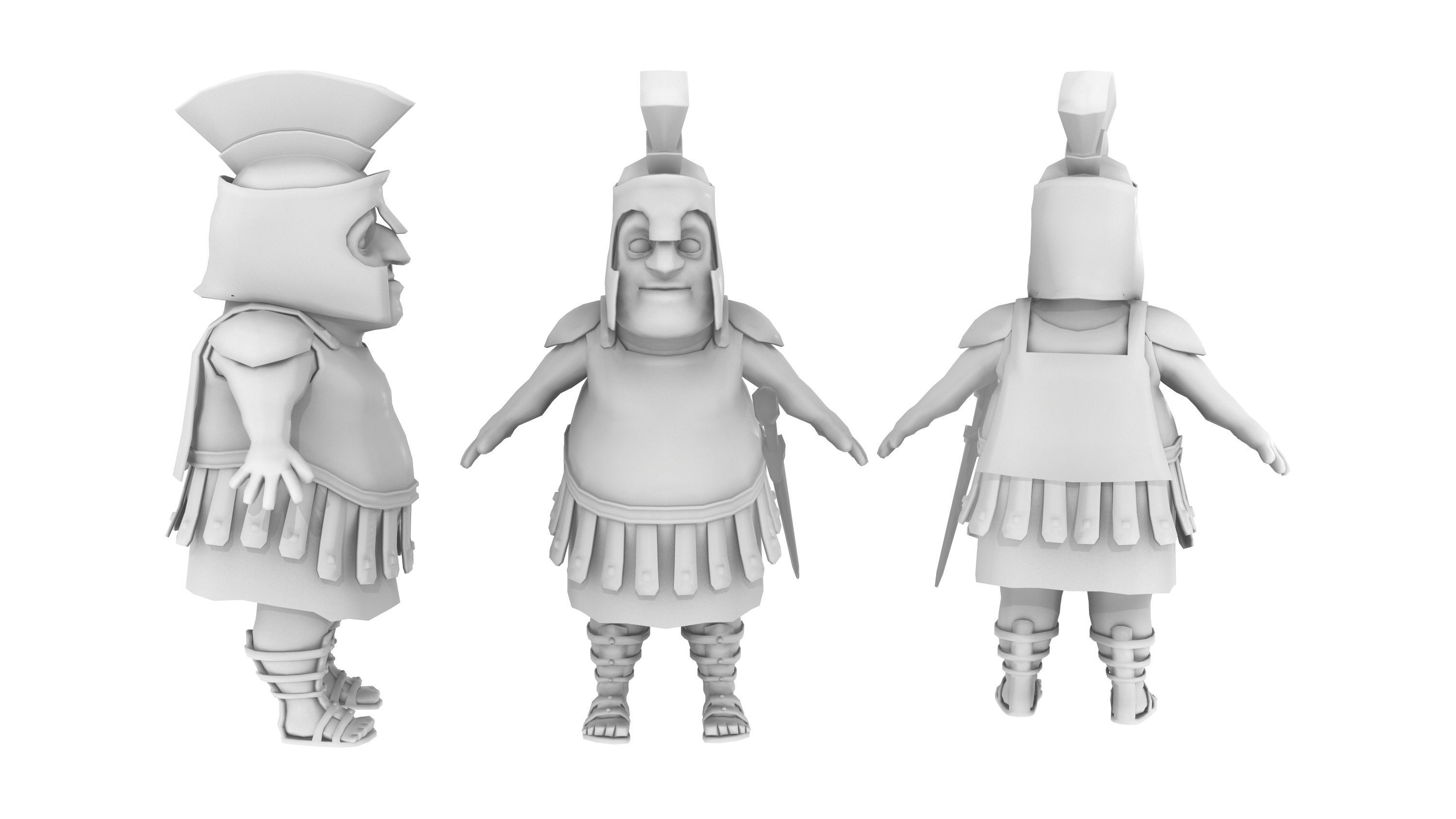 3D model Stylized Fat Roman Soldier Character VR / AR / low-poly | CGTrader