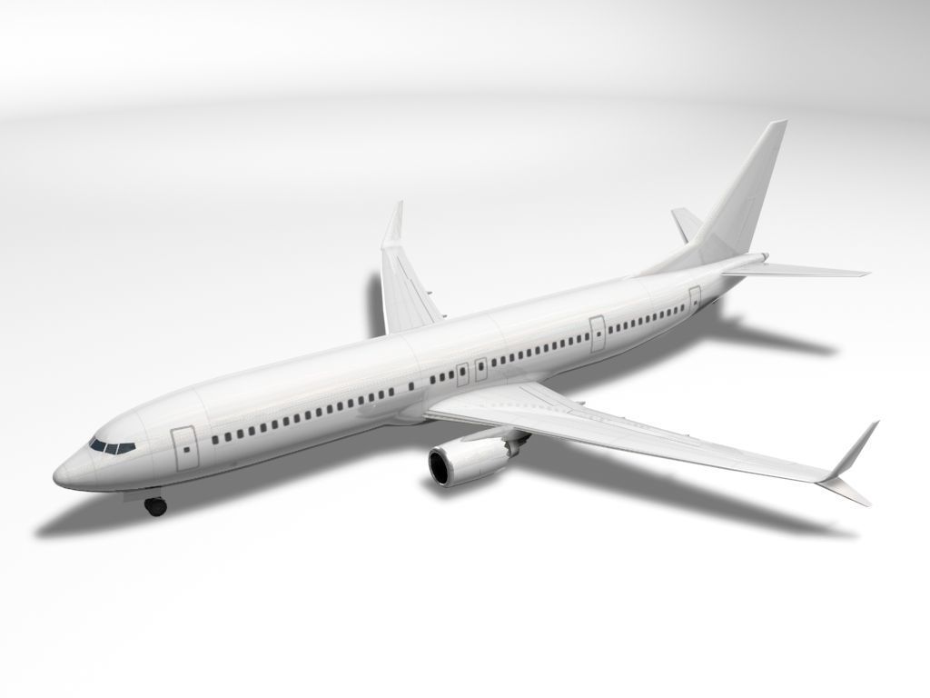 3D model Boeing BBJ MAX 9 Airliner - Generic White VR / AR / low-poly ...