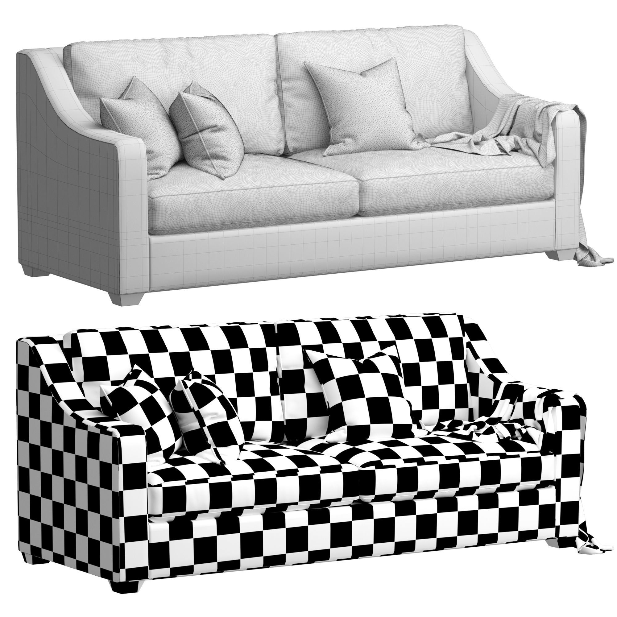Wesley Hall - Mcguire Sofa 3D model | CGTrader