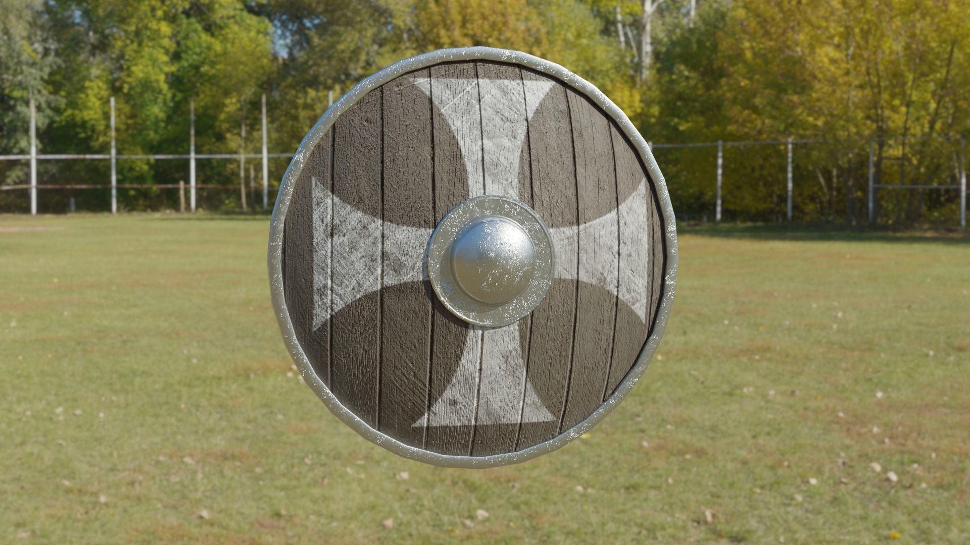3D model Medieval Round Shield VR / AR / low-poly | CGTrader