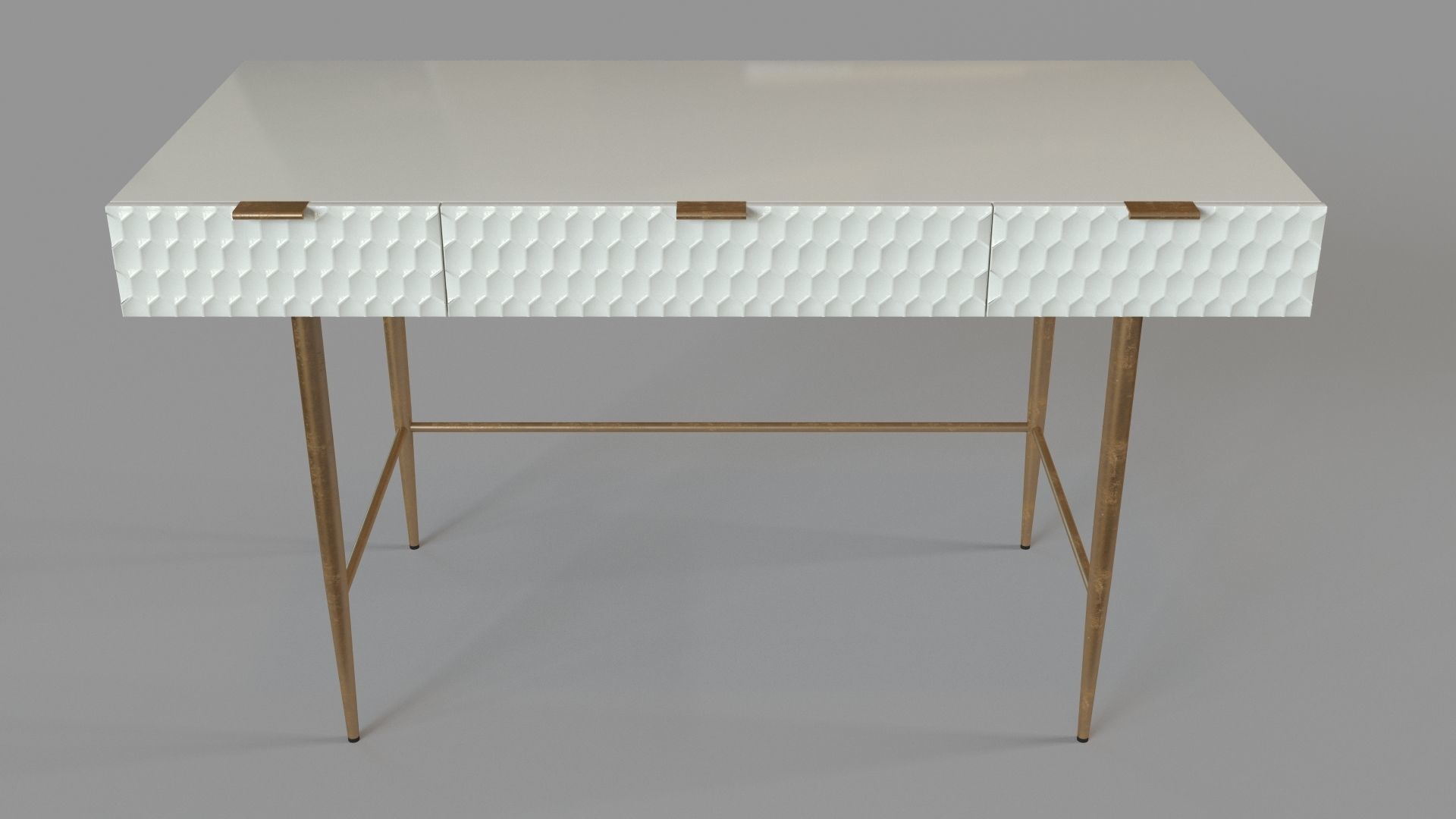 Audrey Desk Parchment 3D model | CGTrader