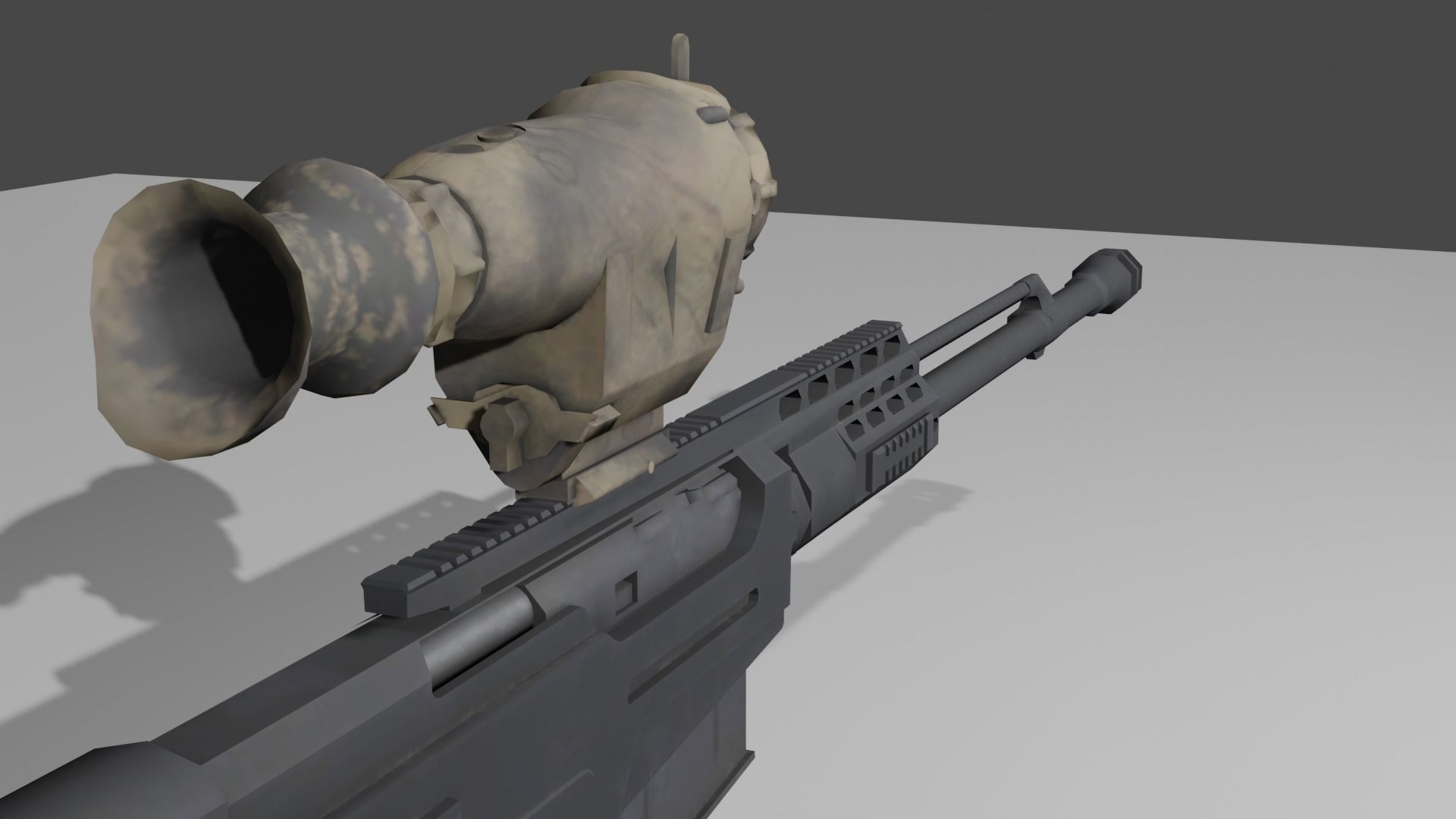 3D model AS50 sniper gun VR / AR / low-poly | CGTrader