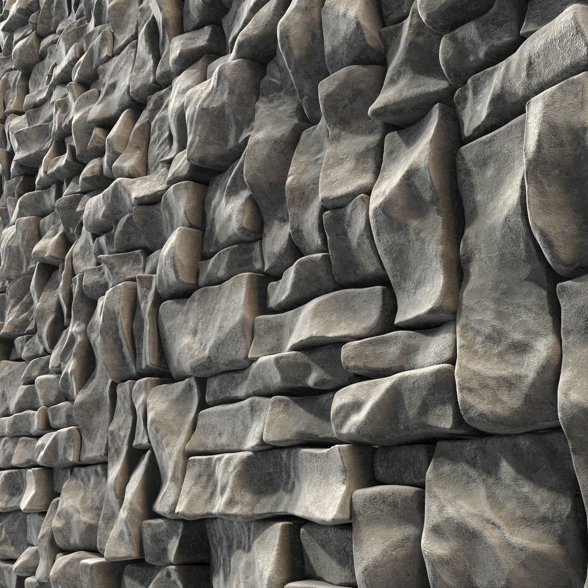 Panel Big Rock block stone n2 3D model | CGTrader