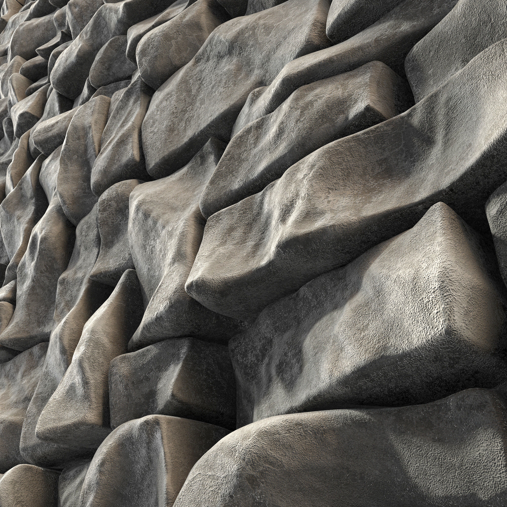 Panel Big Rock block stone n2 3D model | CGTrader