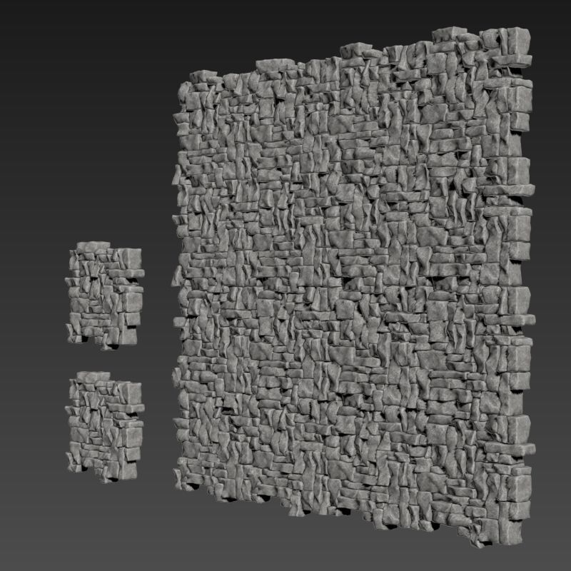 Panel Big Rock block stone n2 3D model | CGTrader