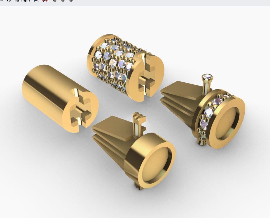 Lock bracelet clasp 3D model 3D printable | CGTrader