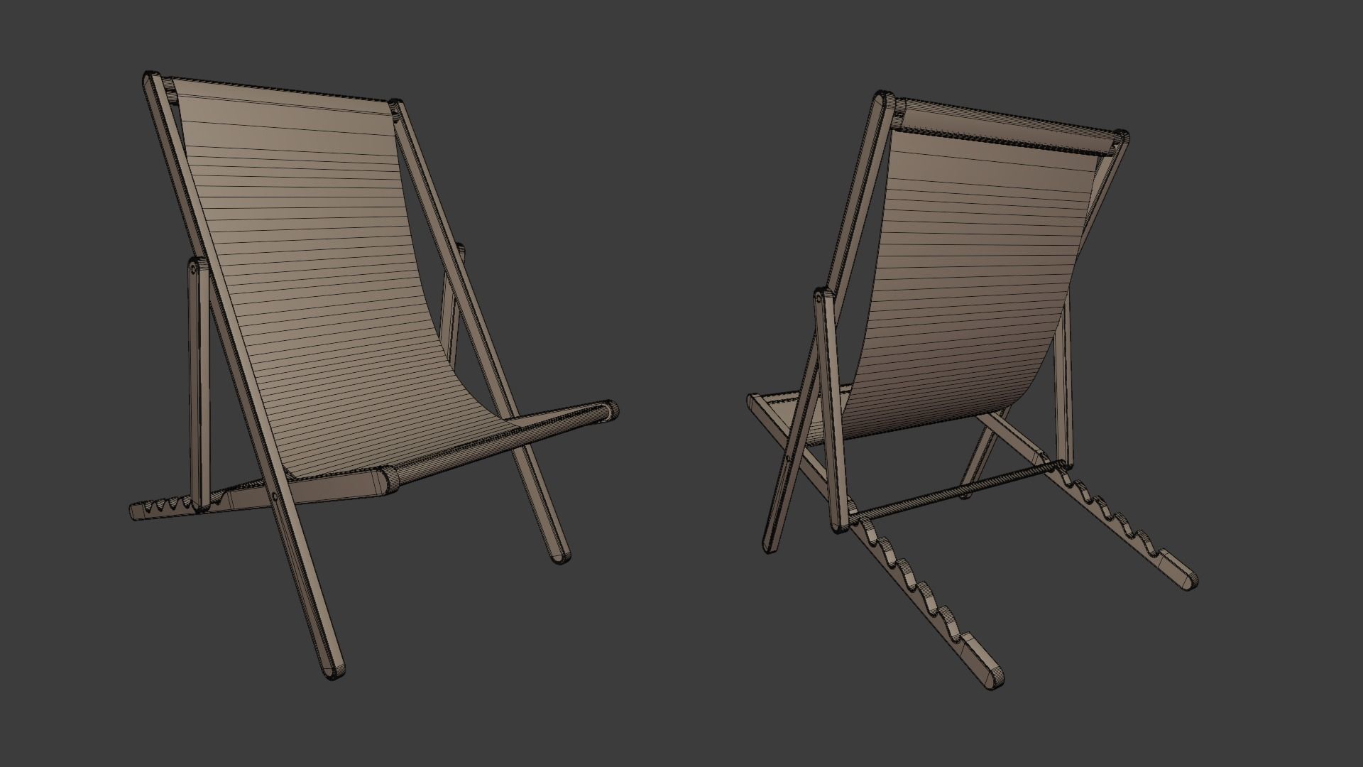 Fabric Beach Chair 3D model | CGTrader