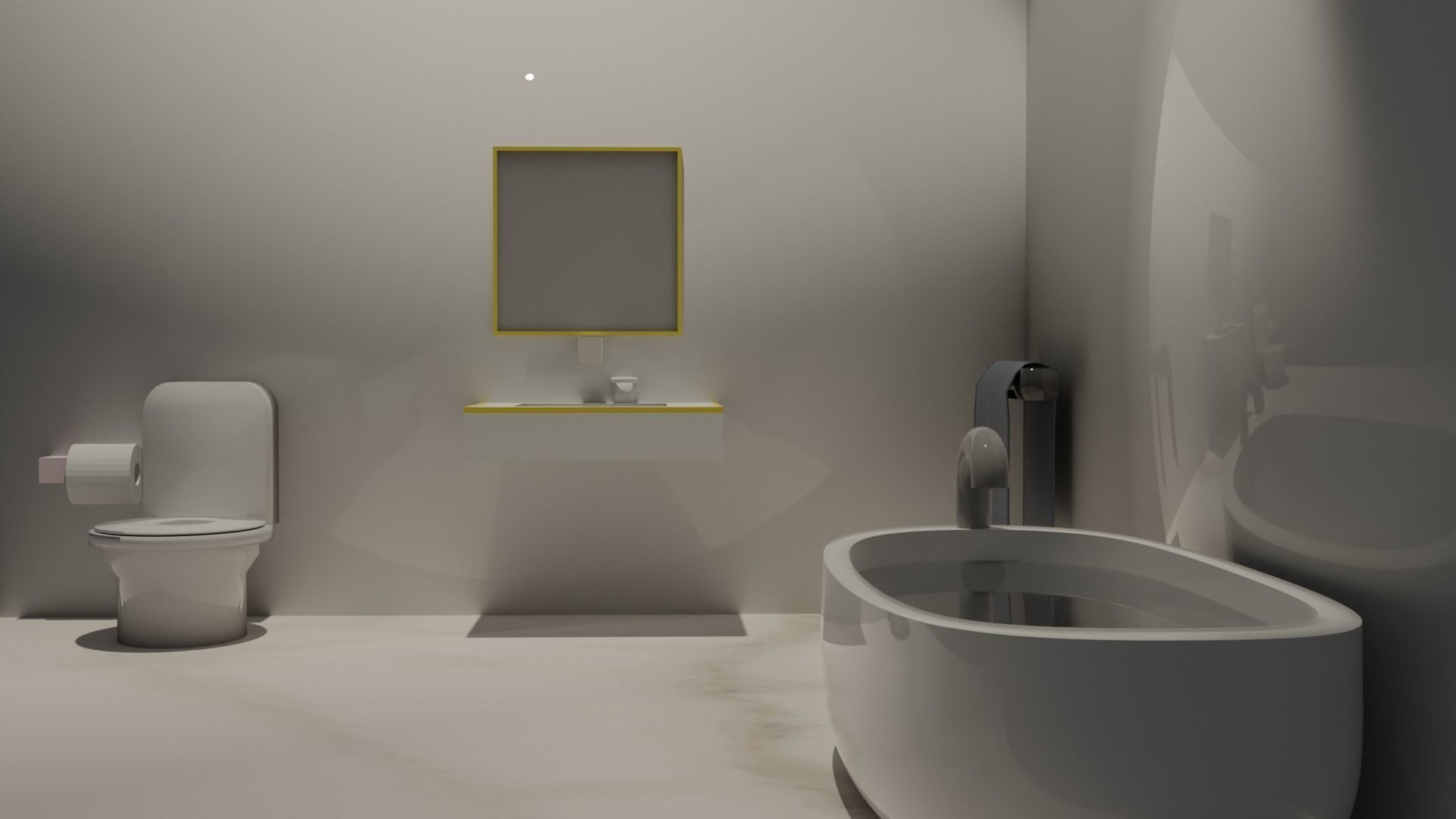 toilet room free VR / AR / low-poly 3D model animated rigged | CGTrader