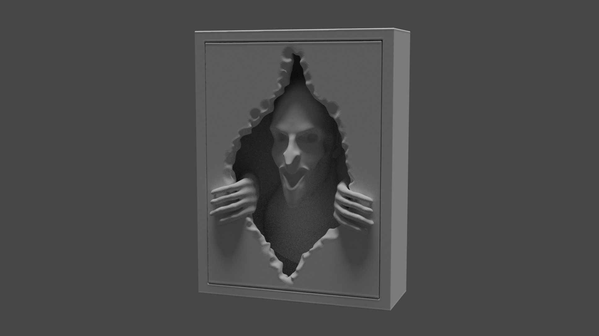 Man in the wall 3D model 3D printable | CGTrader