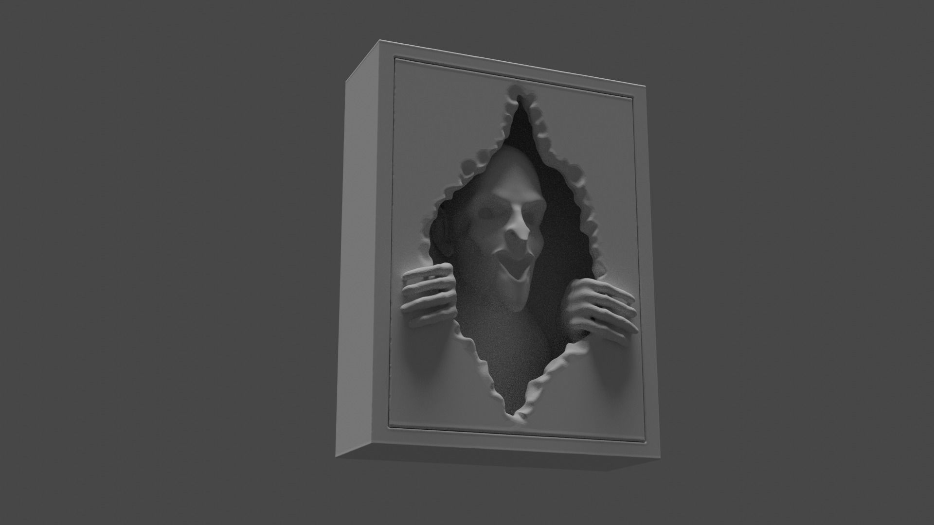 Man in the wall 3D model 3D printable | CGTrader