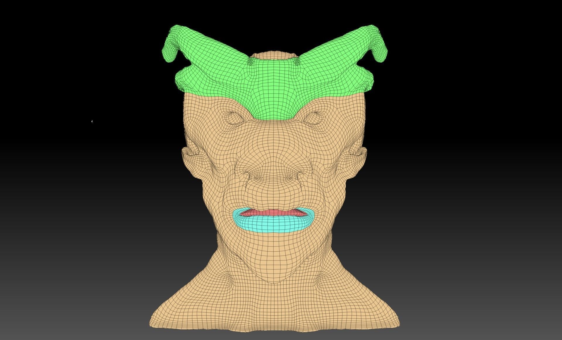 Hybrid Dino Monster Bust 3D model | CGTrader