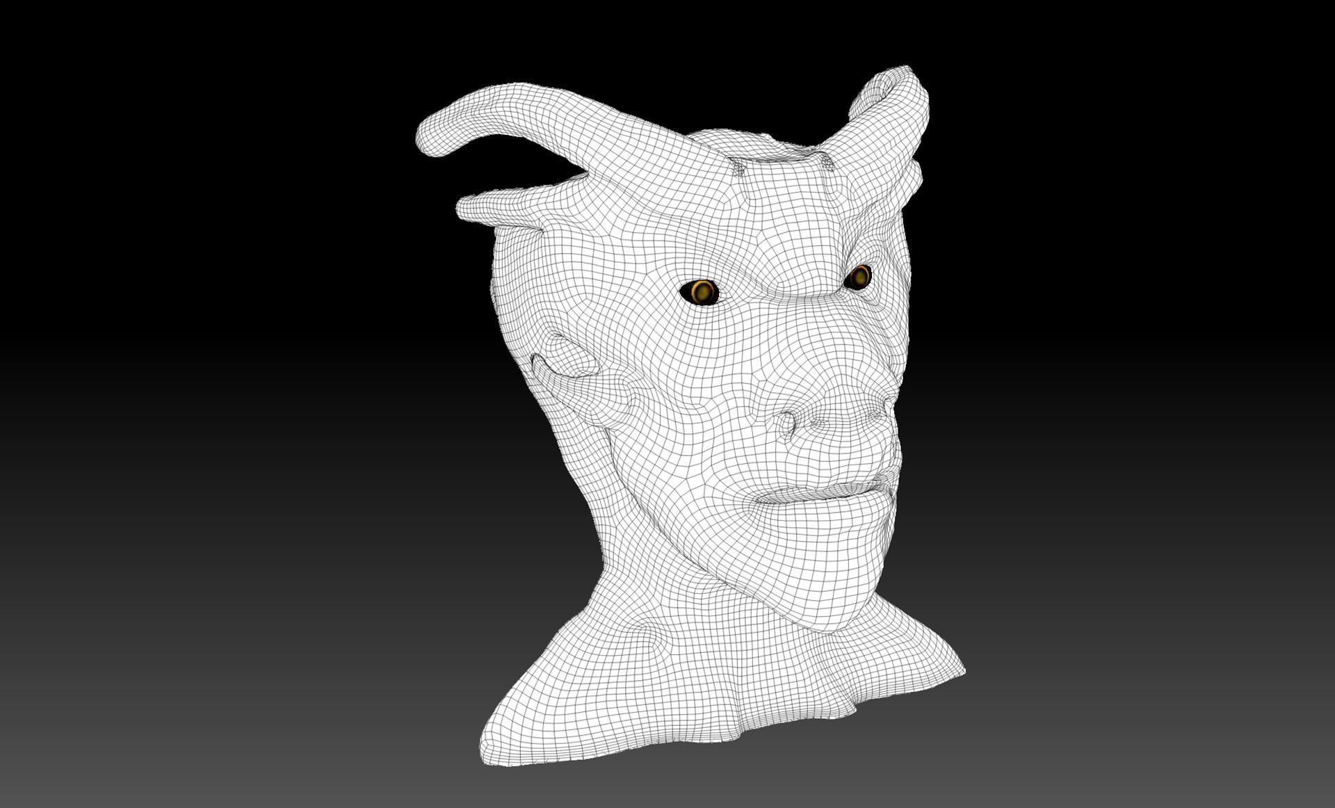 Hybrid Dino Monster Bust 3D model | CGTrader