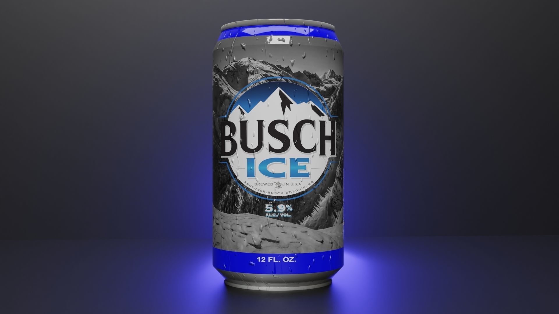 Busch Beer with Water Droplets 3D model animated | CGTrader