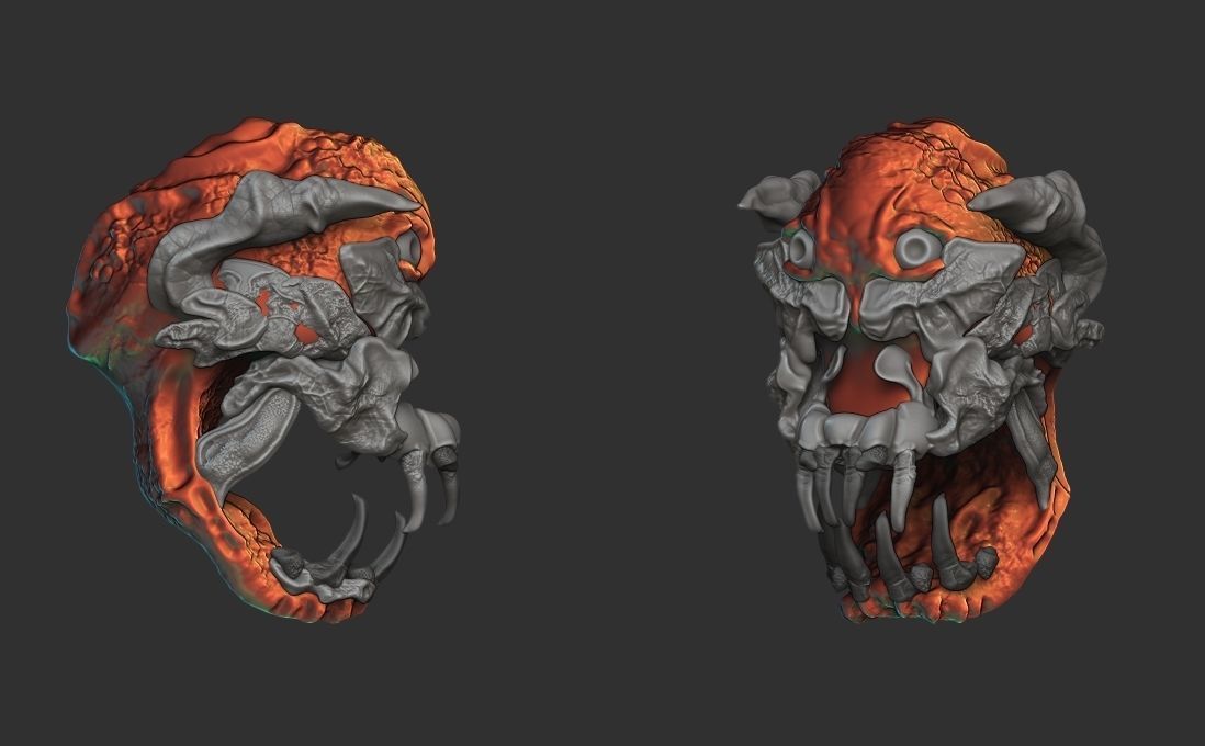 monster head diablo 3D model | CGTrader