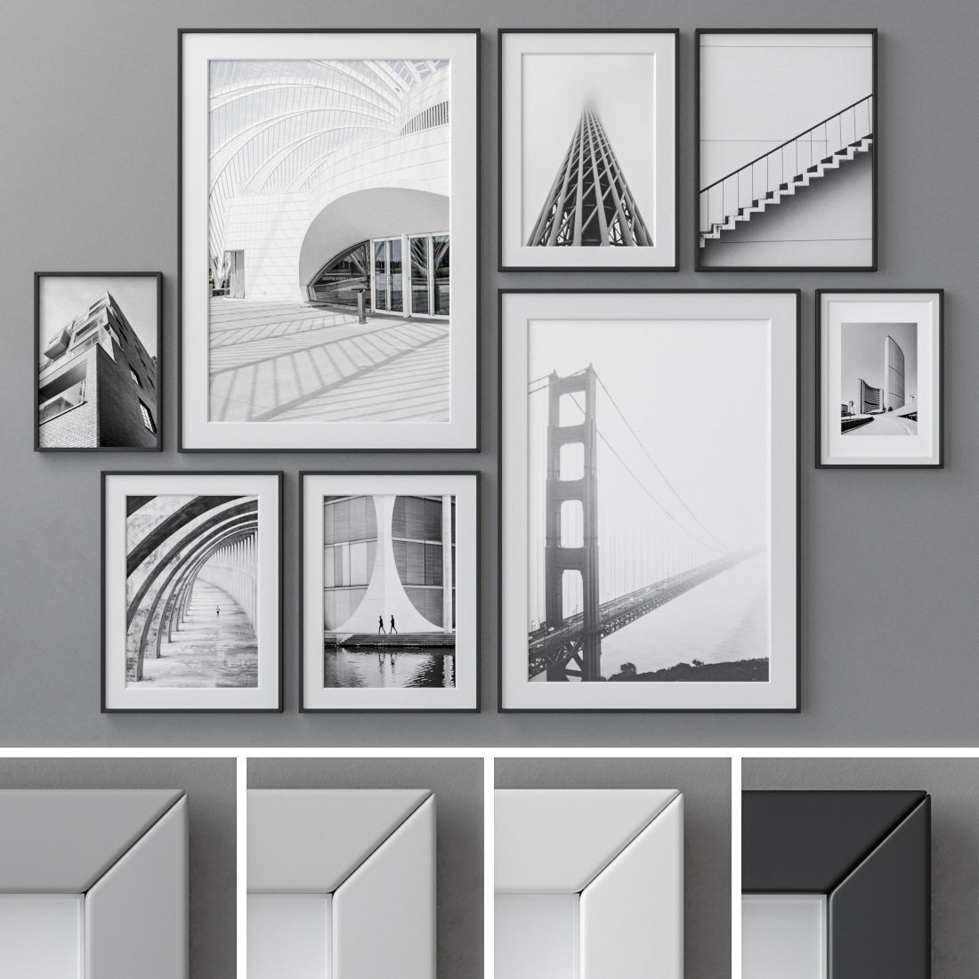 Photo Frames Set 120 3D model | CGTrader
