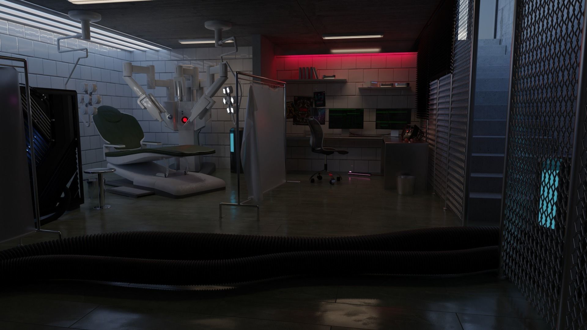 Cyberpunk - The Doctor Is Ready For You Now - Complete Scene 3D model ...