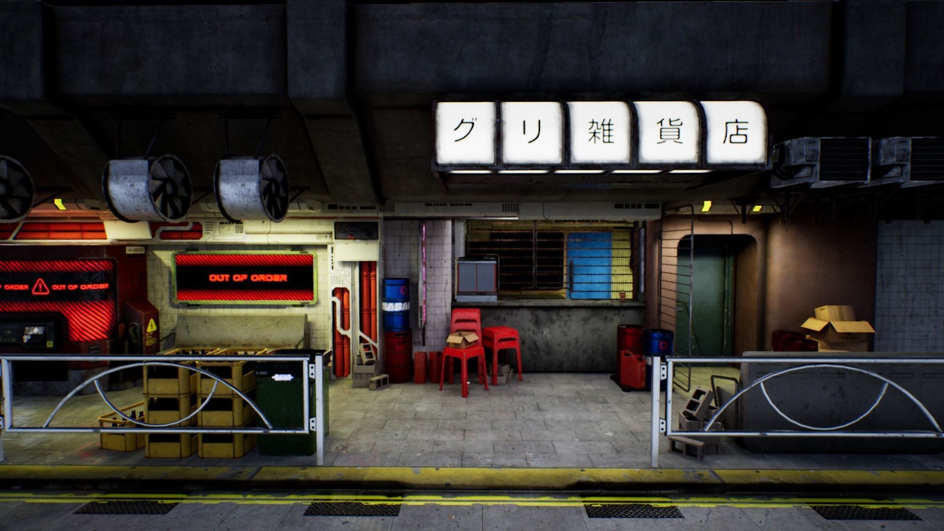 3D model Game Ready Mini Cyberpunk Prop Pack UE4 VR / AR / low-poly ...