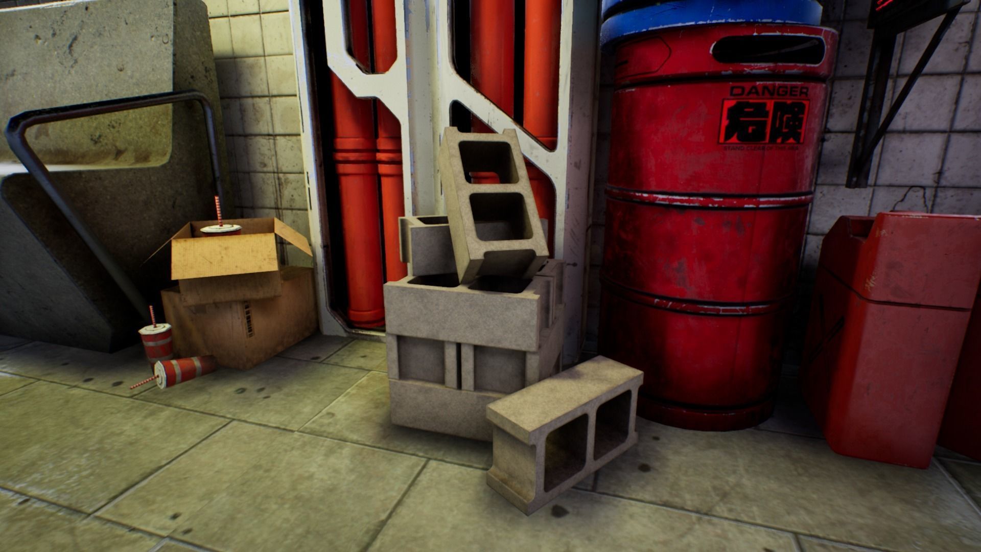 3D model Game Ready Mini Cyberpunk Prop Pack UE4 VR / AR / low-poly ...