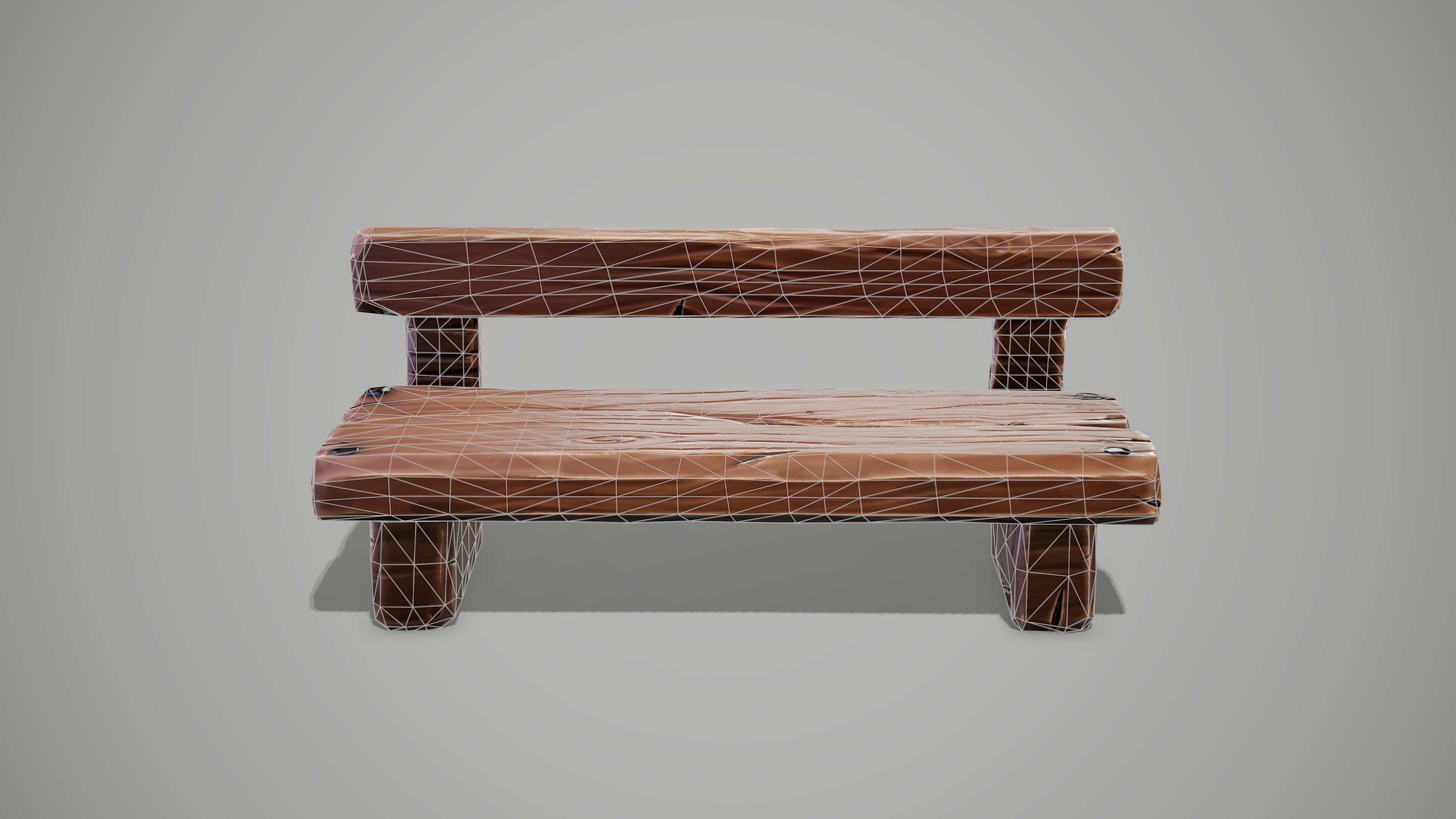 3D model Stylized Bench VR / AR / low-poly | CGTrader
