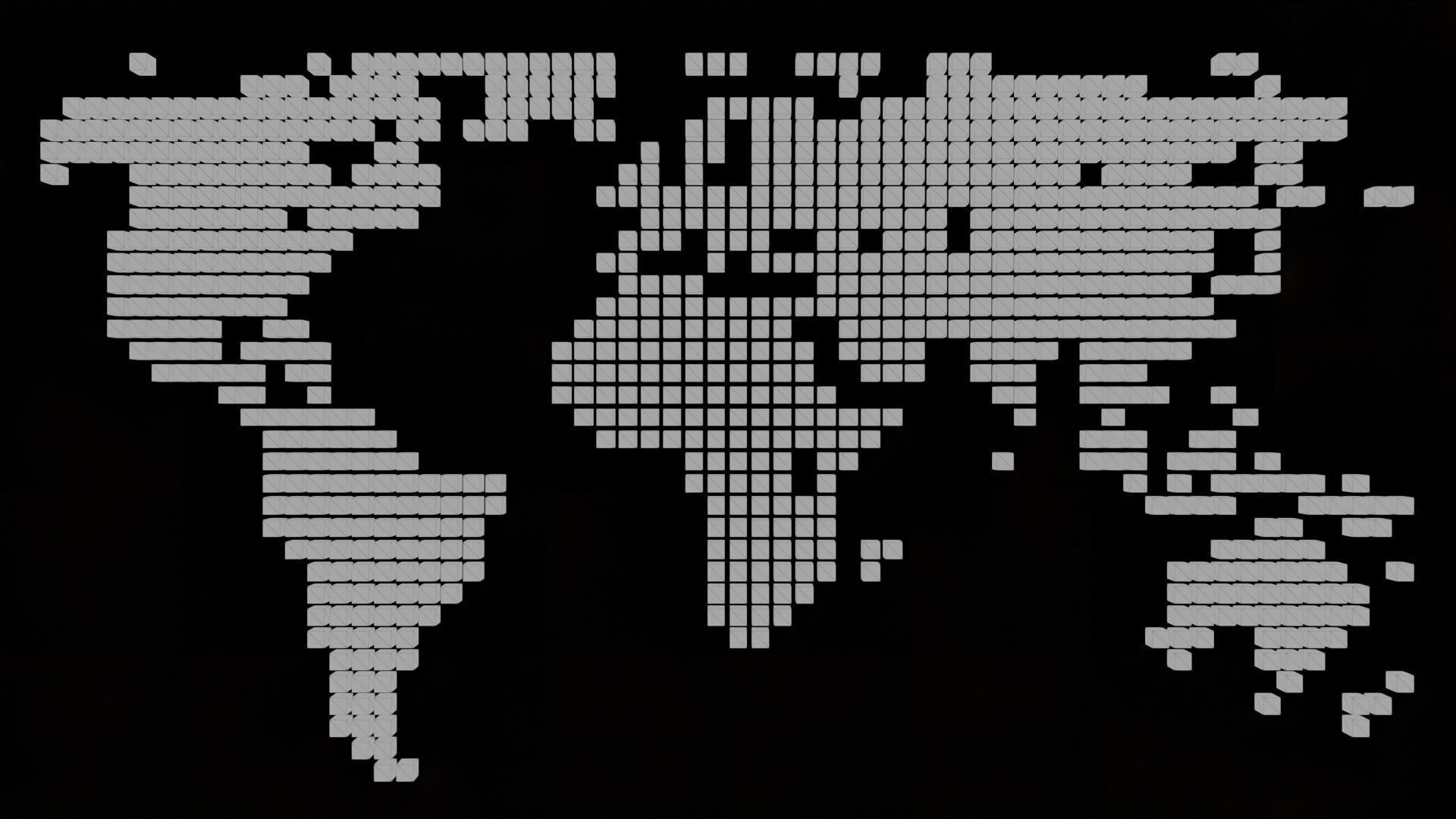 Wall map cubes 3D model | CGTrader