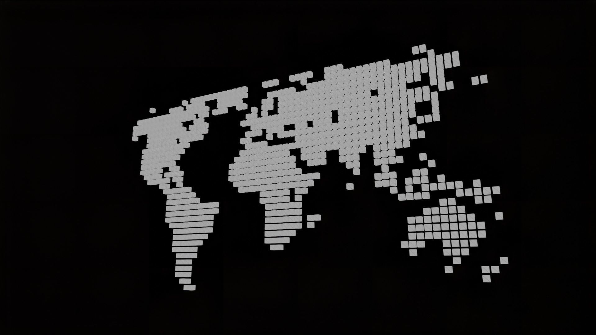 Wall map cubes 3D model | CGTrader
