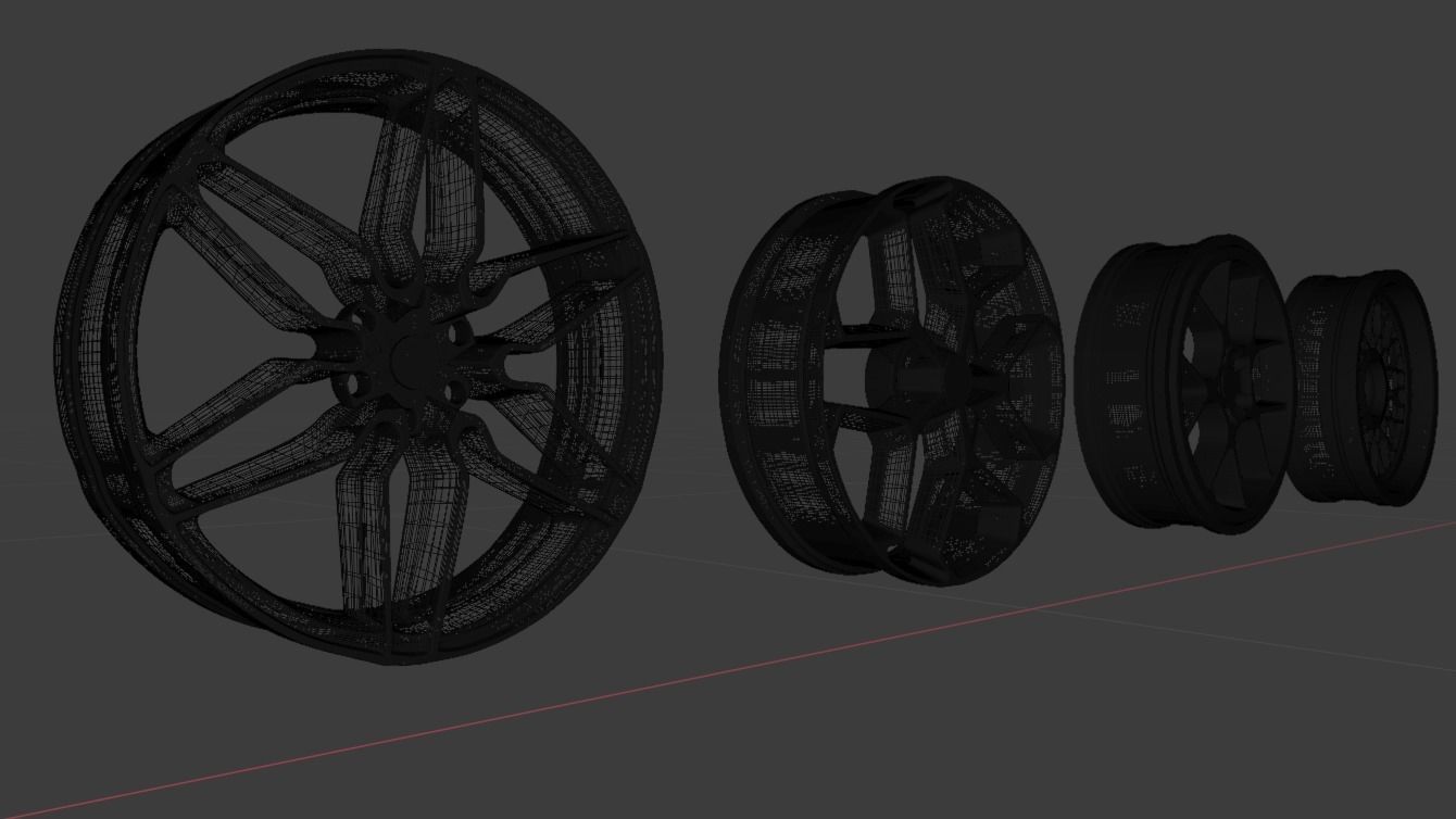 10 car rims pack free 3D model | CGTrader