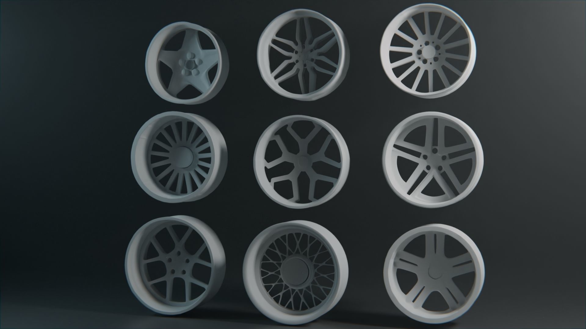 10 car rims pack free 3D model | CGTrader