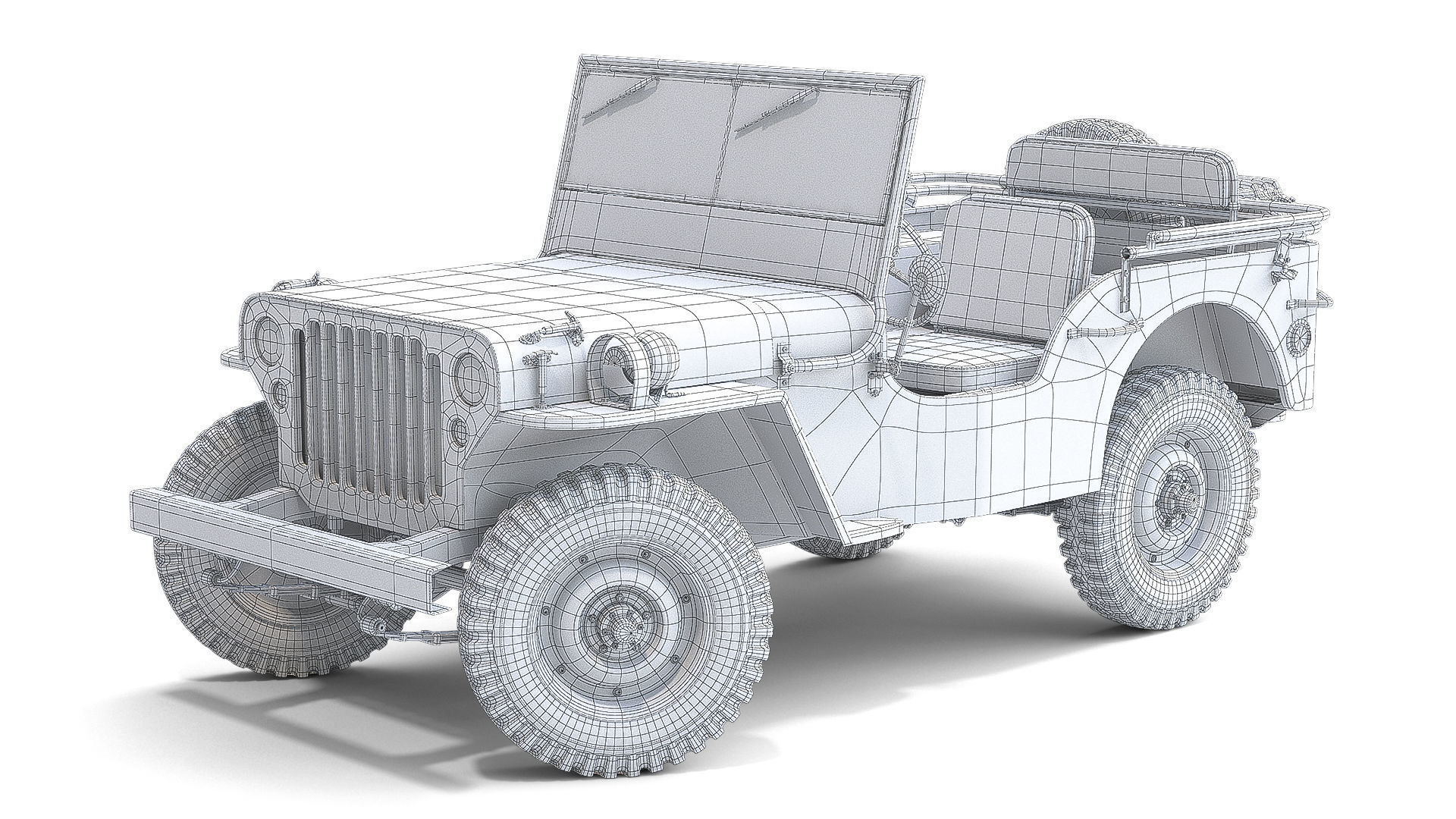Willys military jeep 3D model | CGTrader