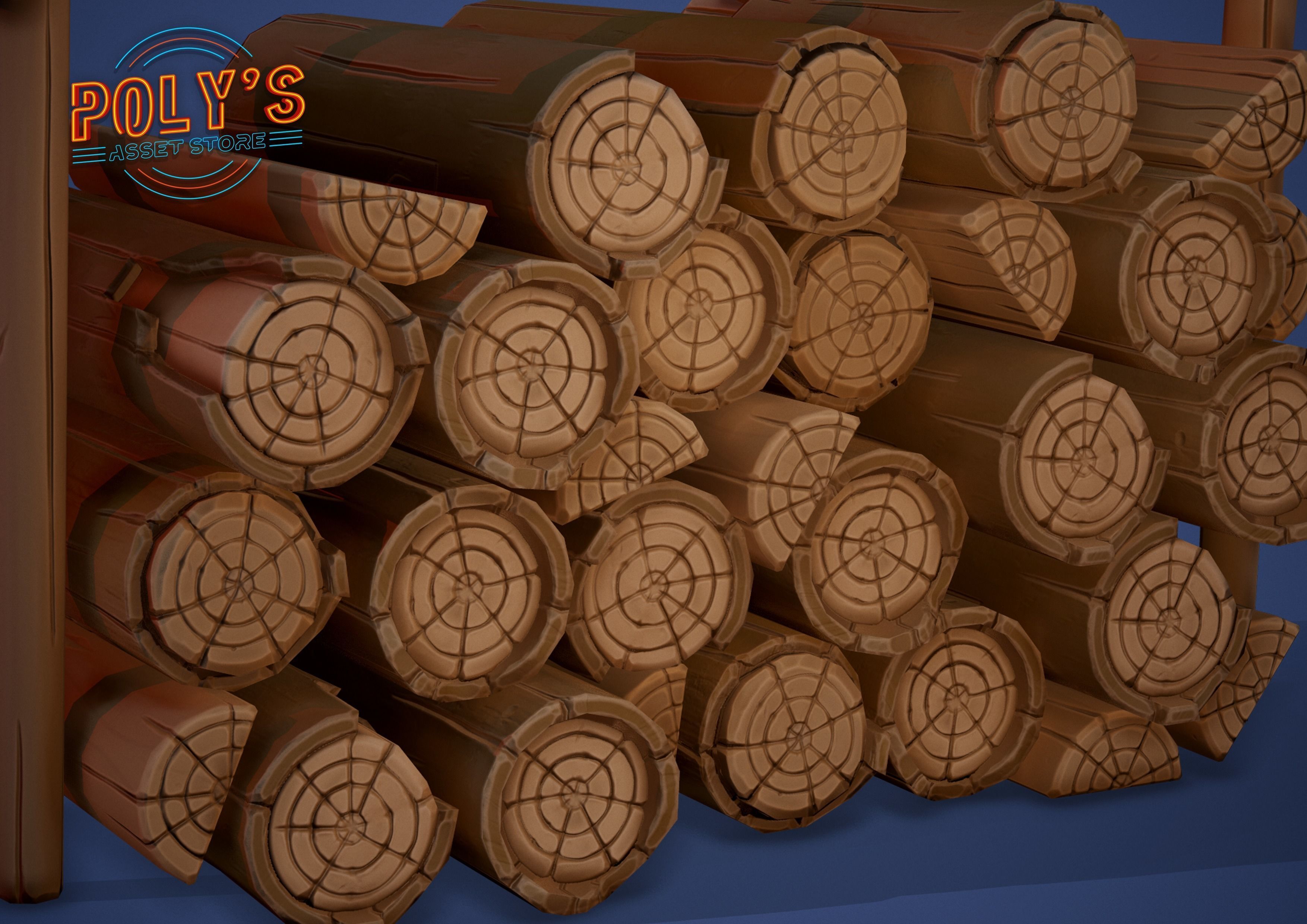 3D model Logs Stylized - Low Poly VR / AR / low-poly | CGTrader