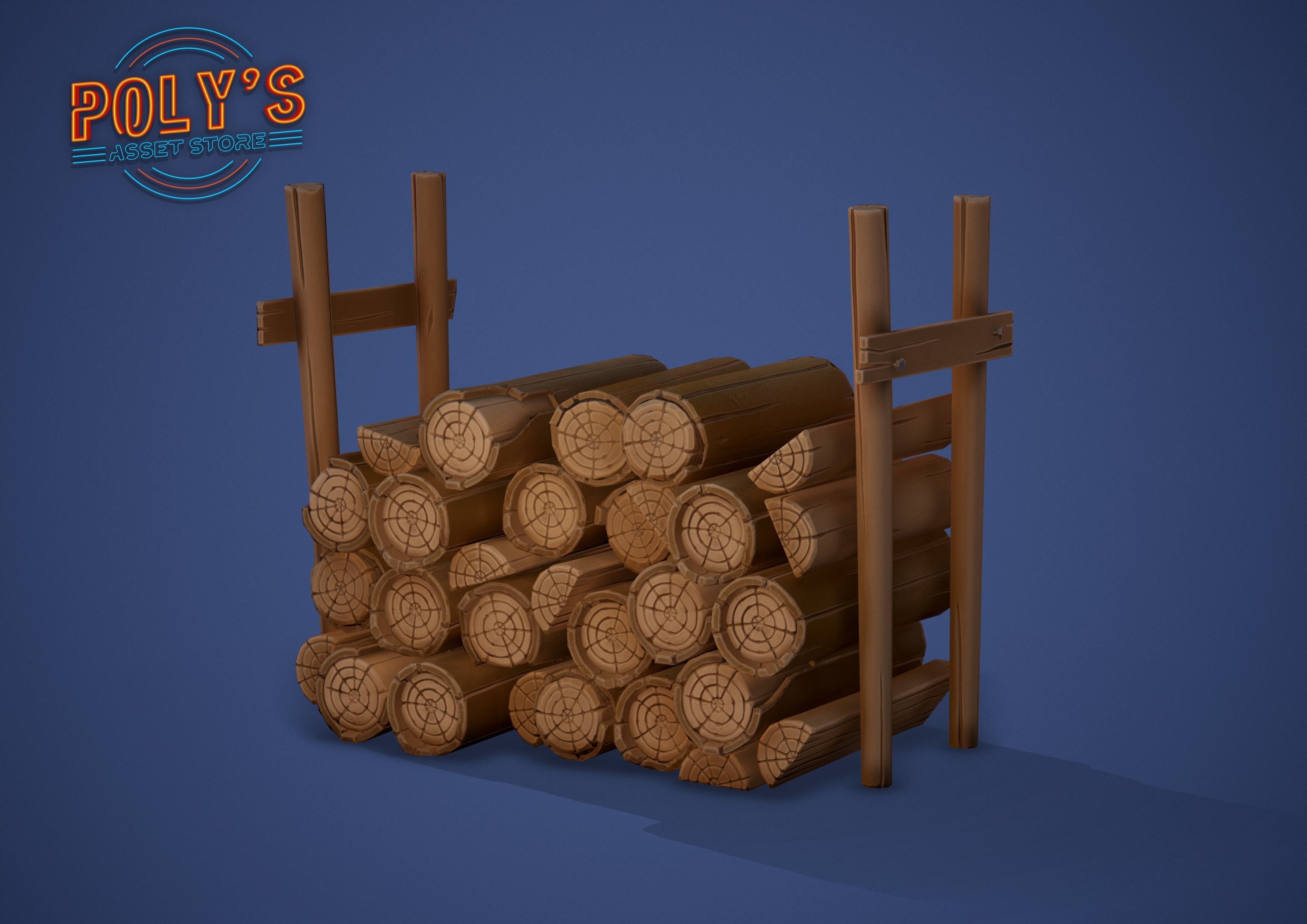 3D model Logs Stylized - Low Poly VR / AR / low-poly | CGTrader