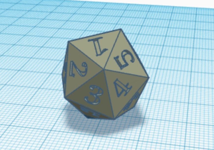 Customizable Blank 20 Spindown D20 Die 3D model 3D printable | CGTrader