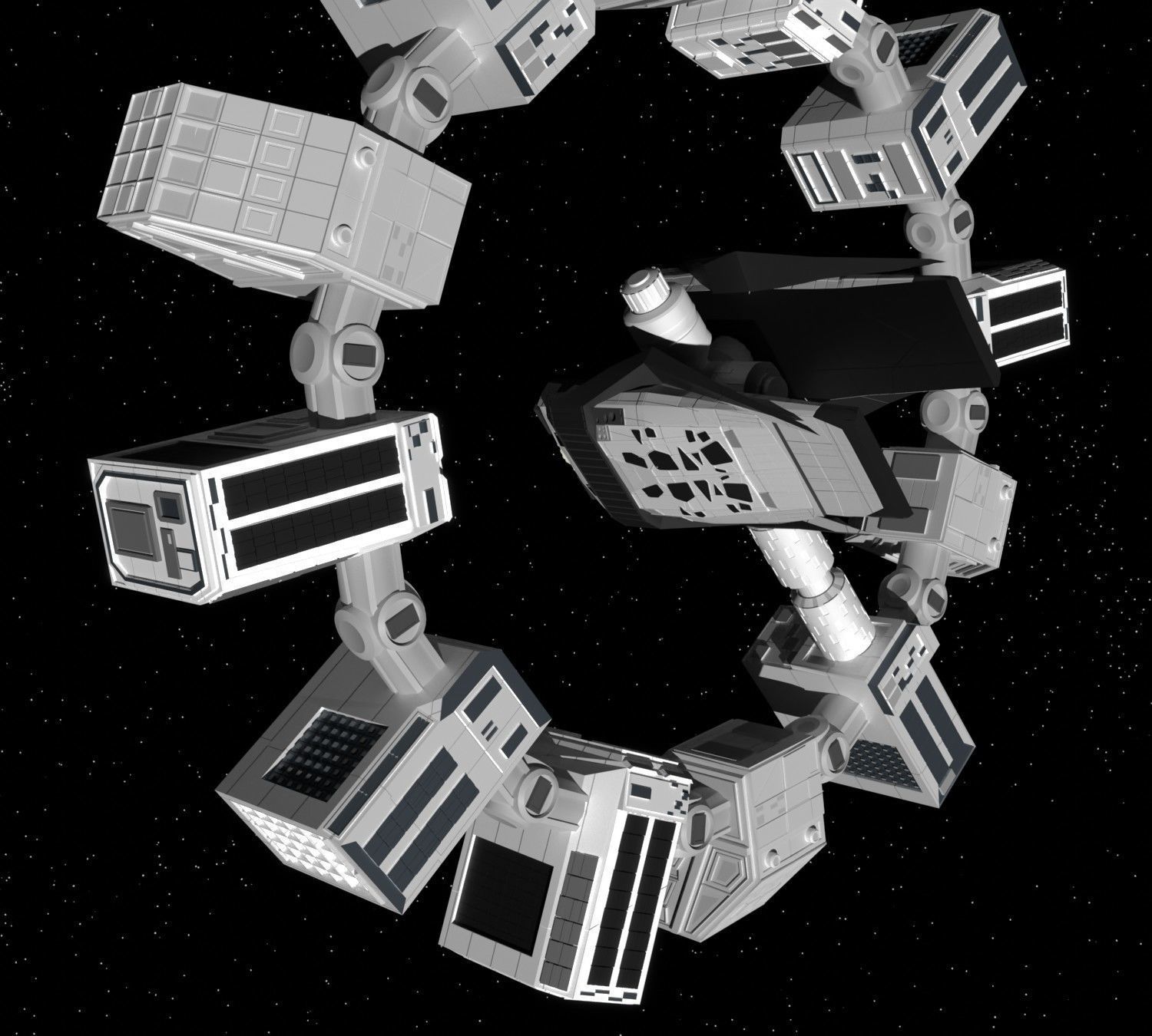 Spaceship endurance and ranger interstellar 3D model | CGTrader