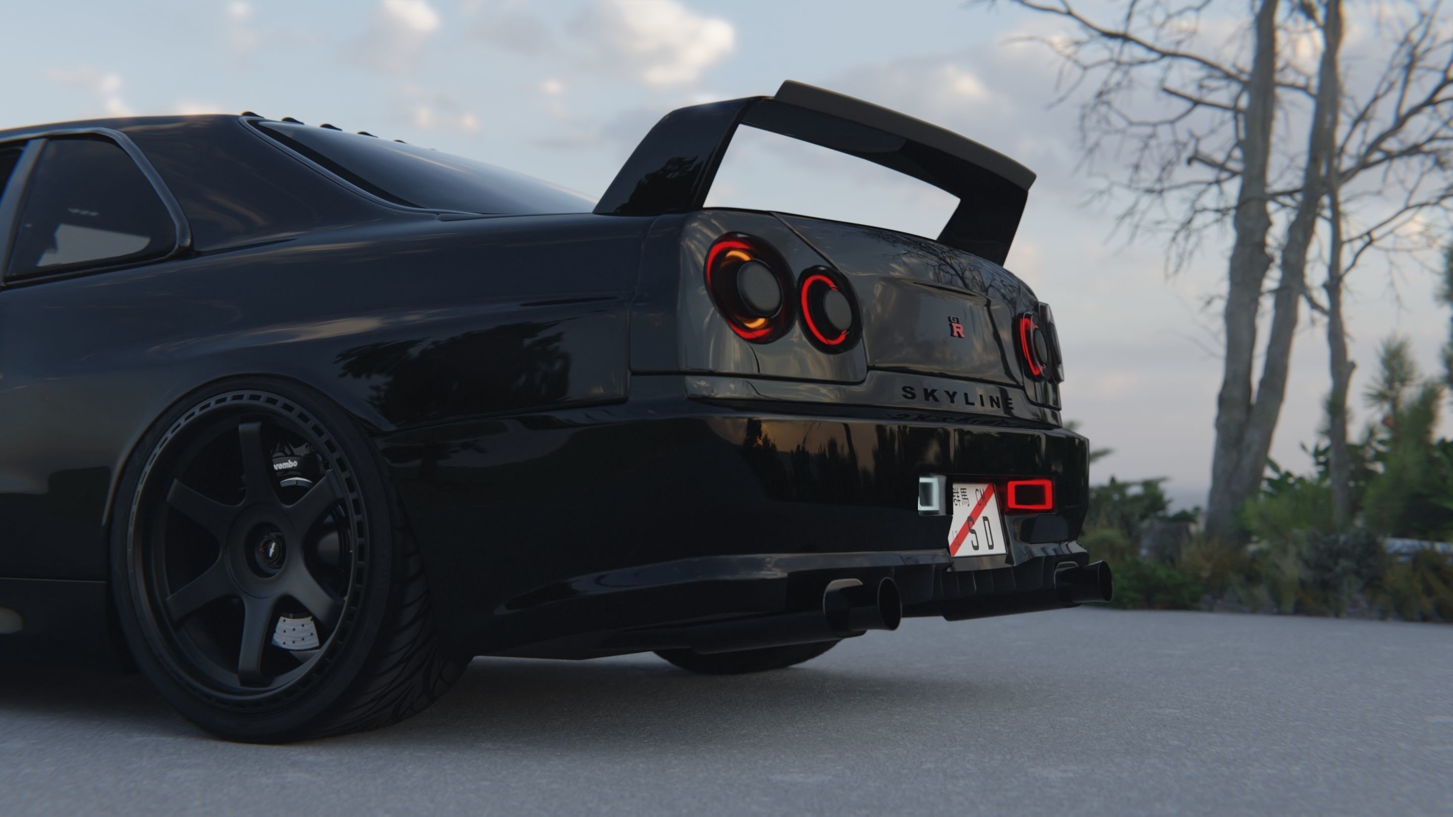 Nissan R34 Skyline Skyline twin Turbo 3D model | CGTrader