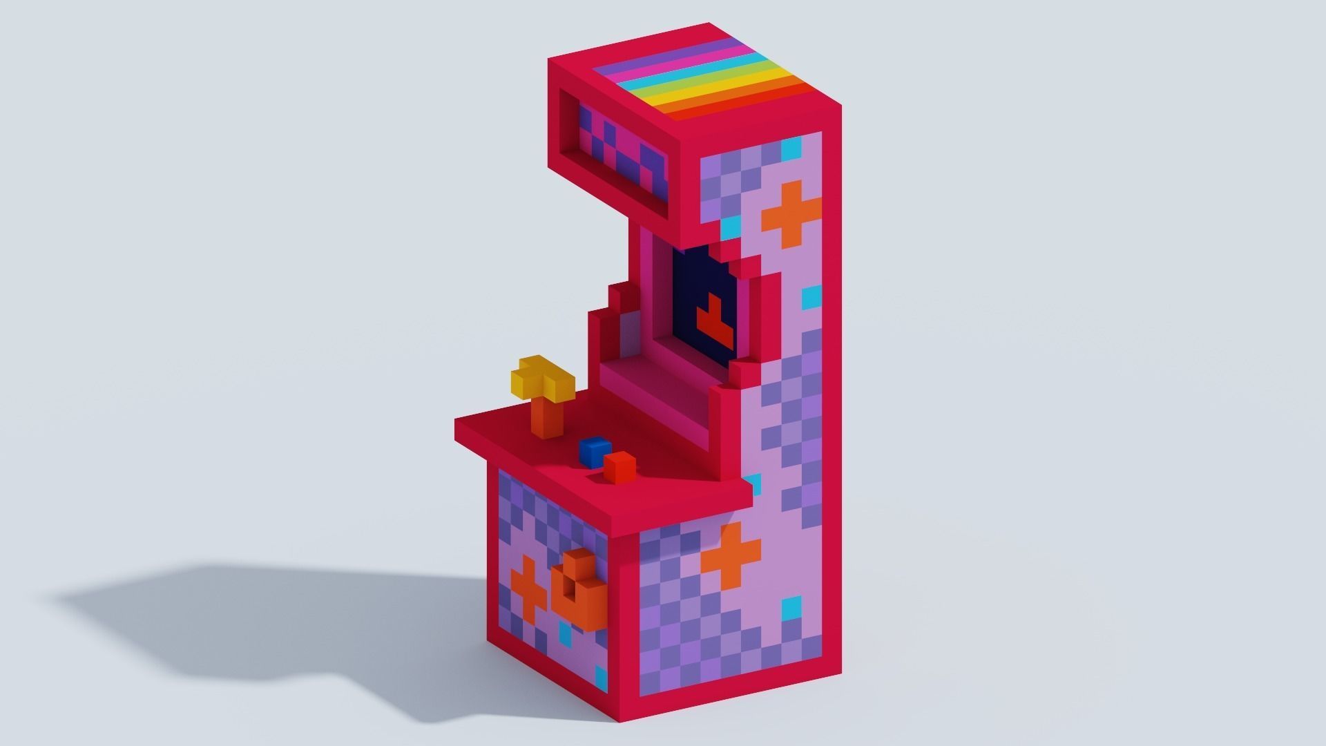 3D model Voxel Gambling Machine VR / AR / low-poly | CGTrader