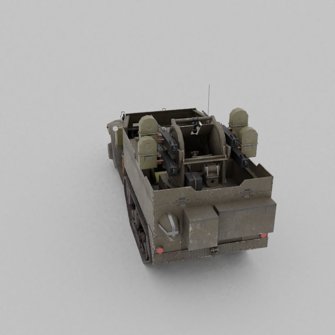 3D model M16 MGMC meat chopper AA Gun Halftrack VR / AR / low-poly ...